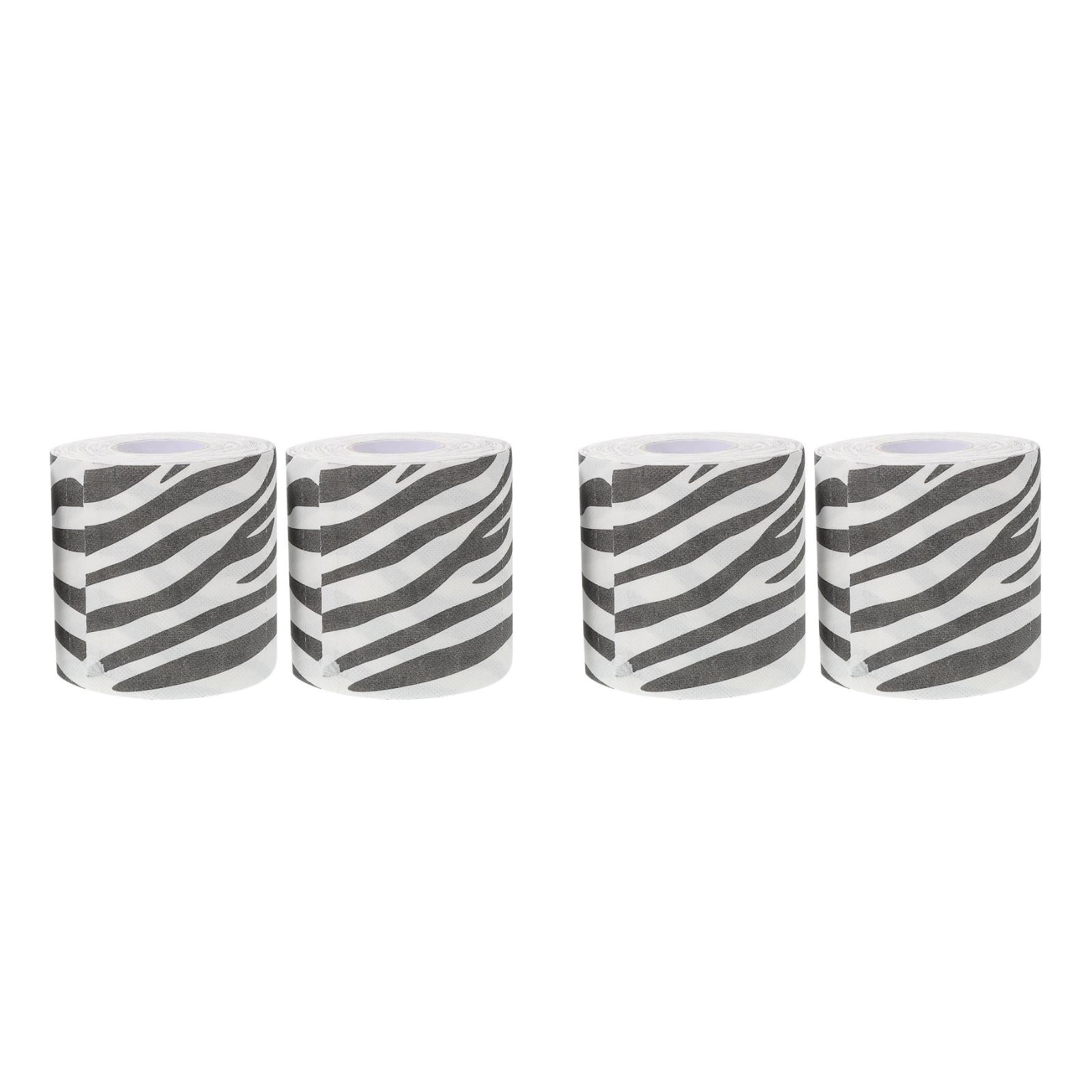 HOMEMAXS 4 pcs Zebra Print Toilet Paper Unique And Fun Bathroom Tissue ...