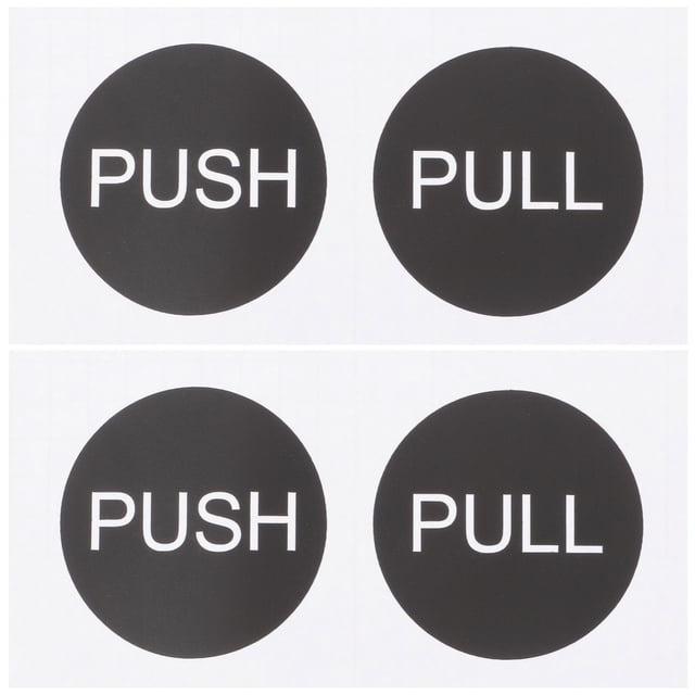 HOMEMAXS 4 sets of Pull Push Stickers Delicate Door Reminding Signs ...
