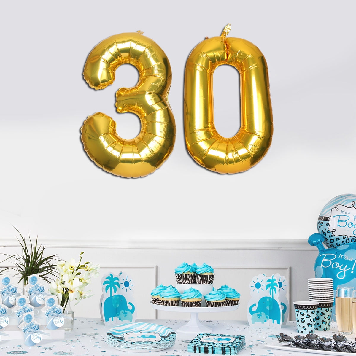 HOMEMAXS 40 Number 30th Balloon Party Festival Decorations Birthday ...