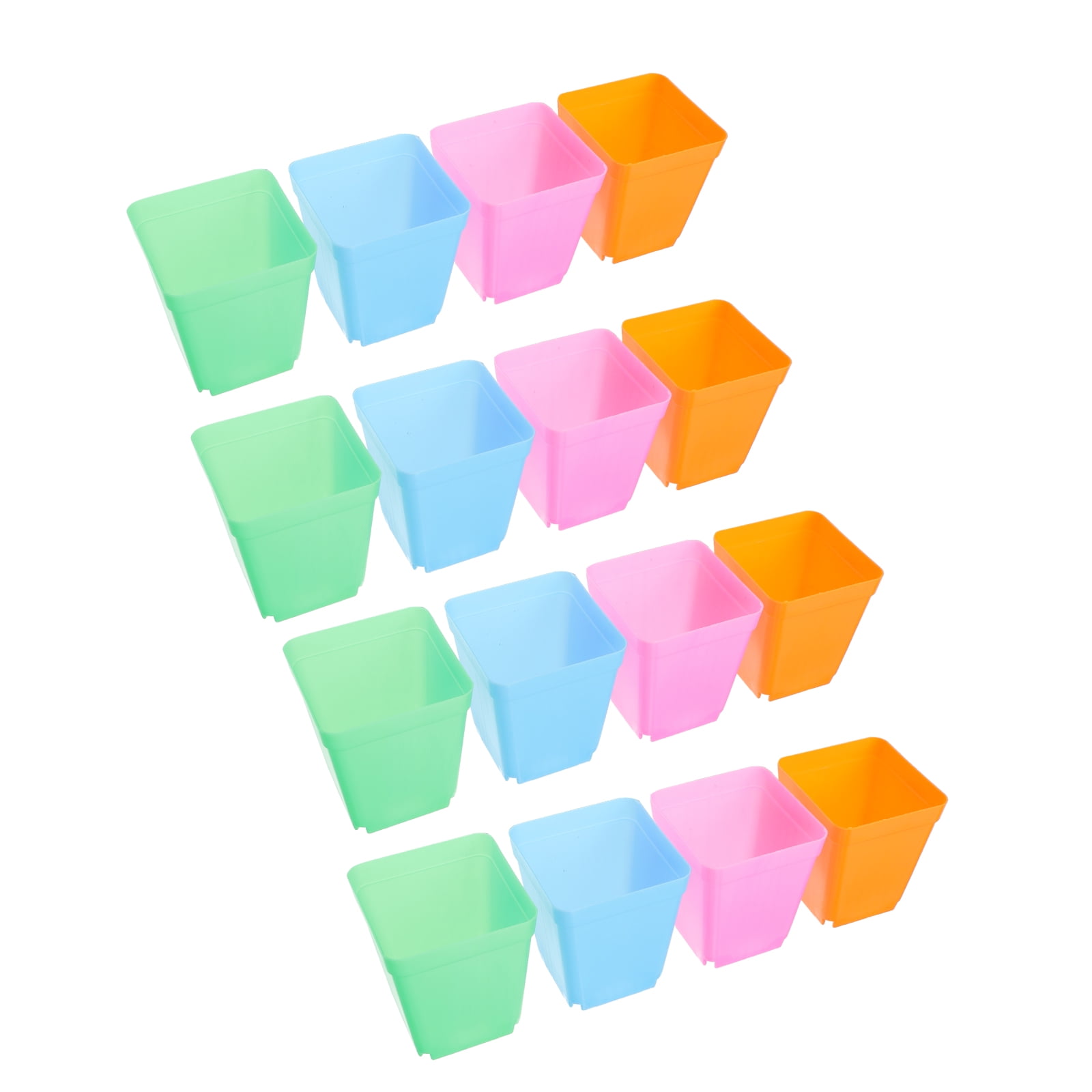HOMEMAXS 40 PCS Markers Small Square Flower Pot Plant Transition Pots ...