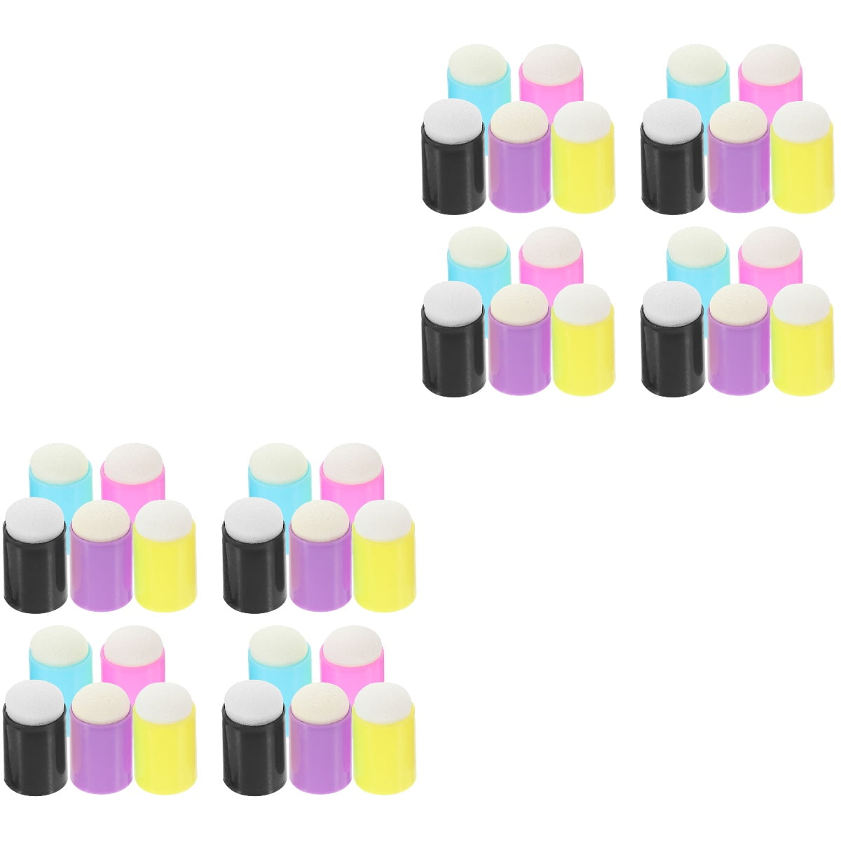 HOMEMAXS 40 Pcs Finger Painting Sponges Daubers for Stamping Ink ...
