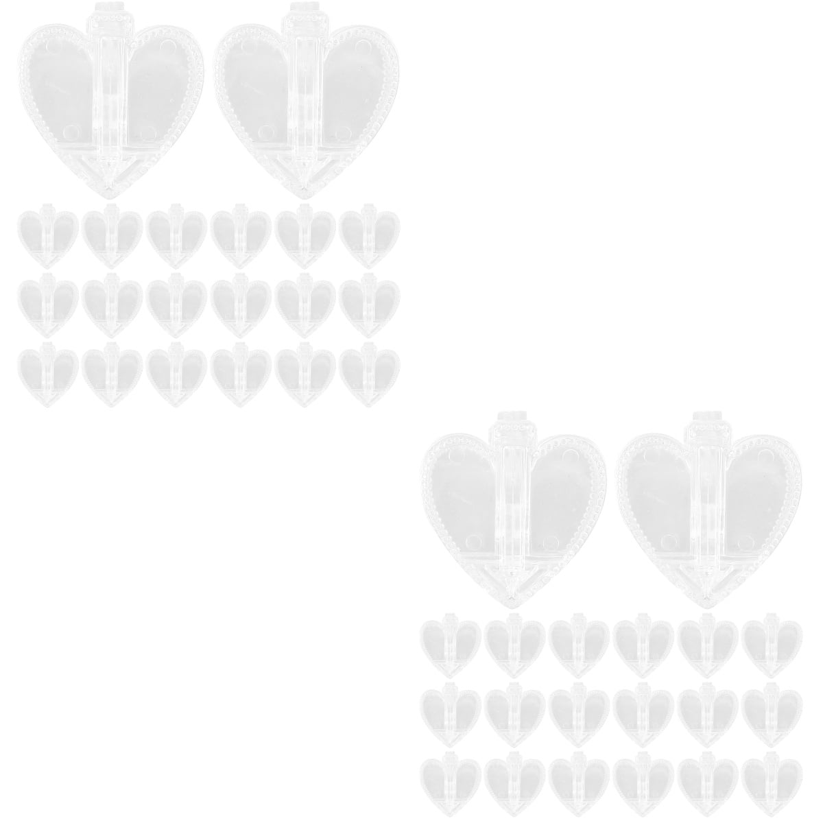 HOMEMAXS 40 Pcs Heart Photo Clips Chip Bag Clips Picture Clamps ...