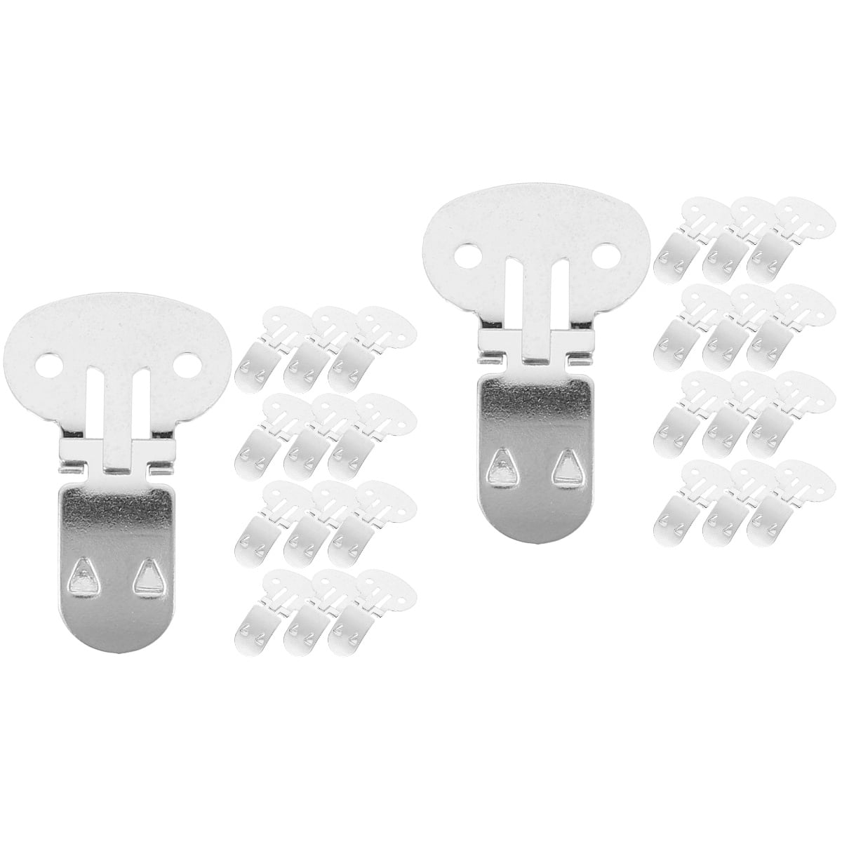 HOMEMAXS 40 Pcs Metal Shoe Clips Flat Blank Shoe Buckles Decorative ...