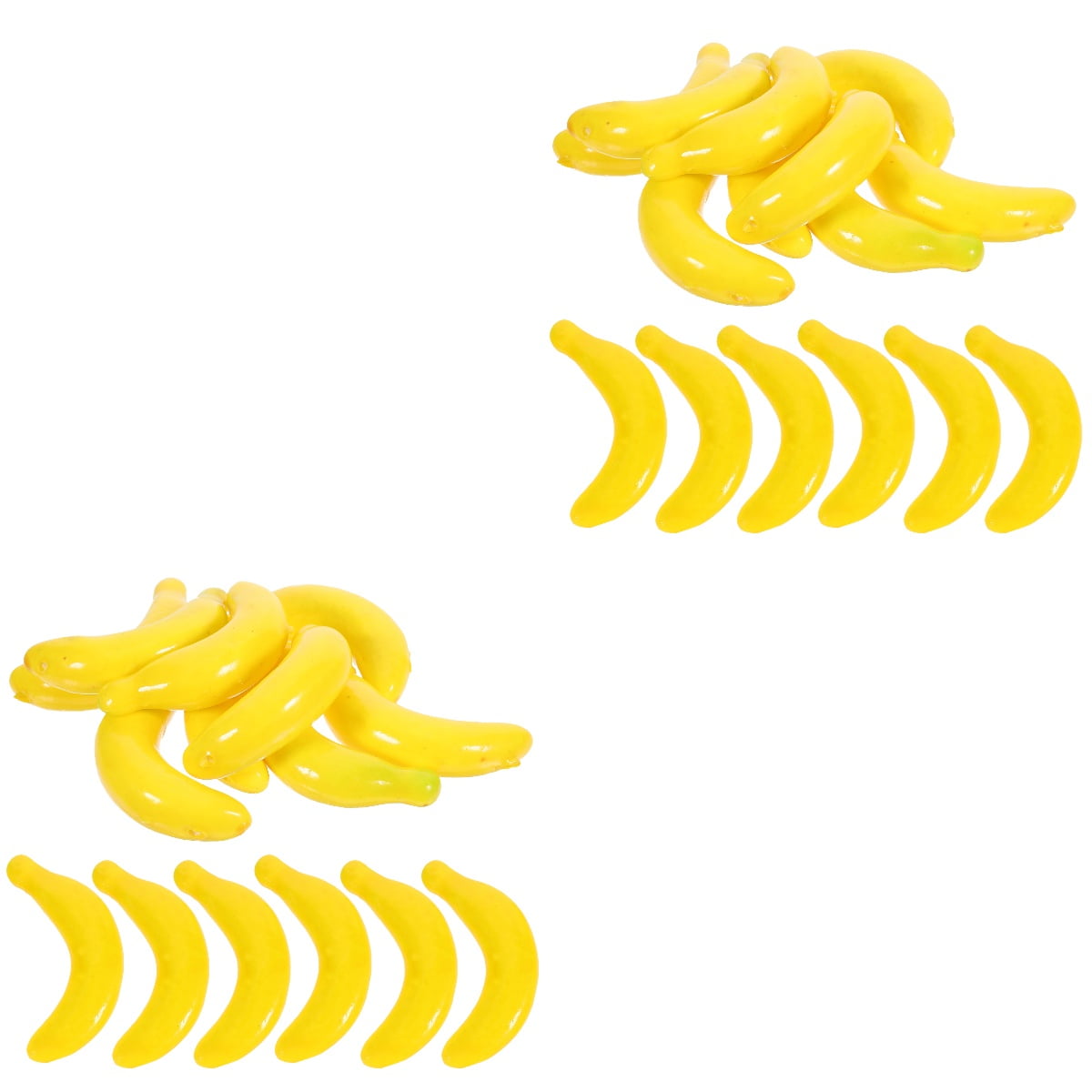 HOMEMAXS 40 pcs Artificial Banana Models Artificial Yellow Banana ...
