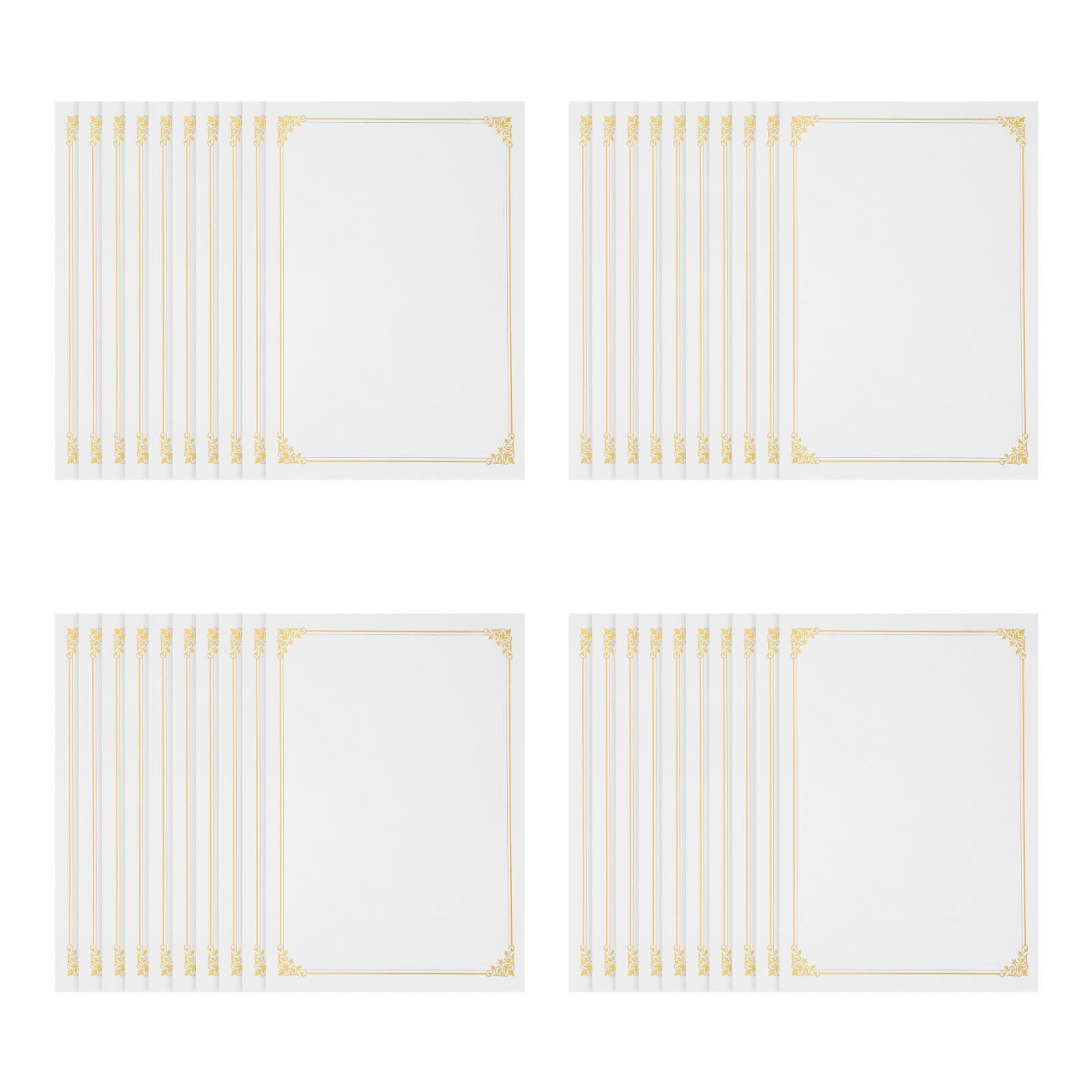 HOMEMAXS 40 pcs Blank Award Certificate Paper Certificate Inner Paper ...