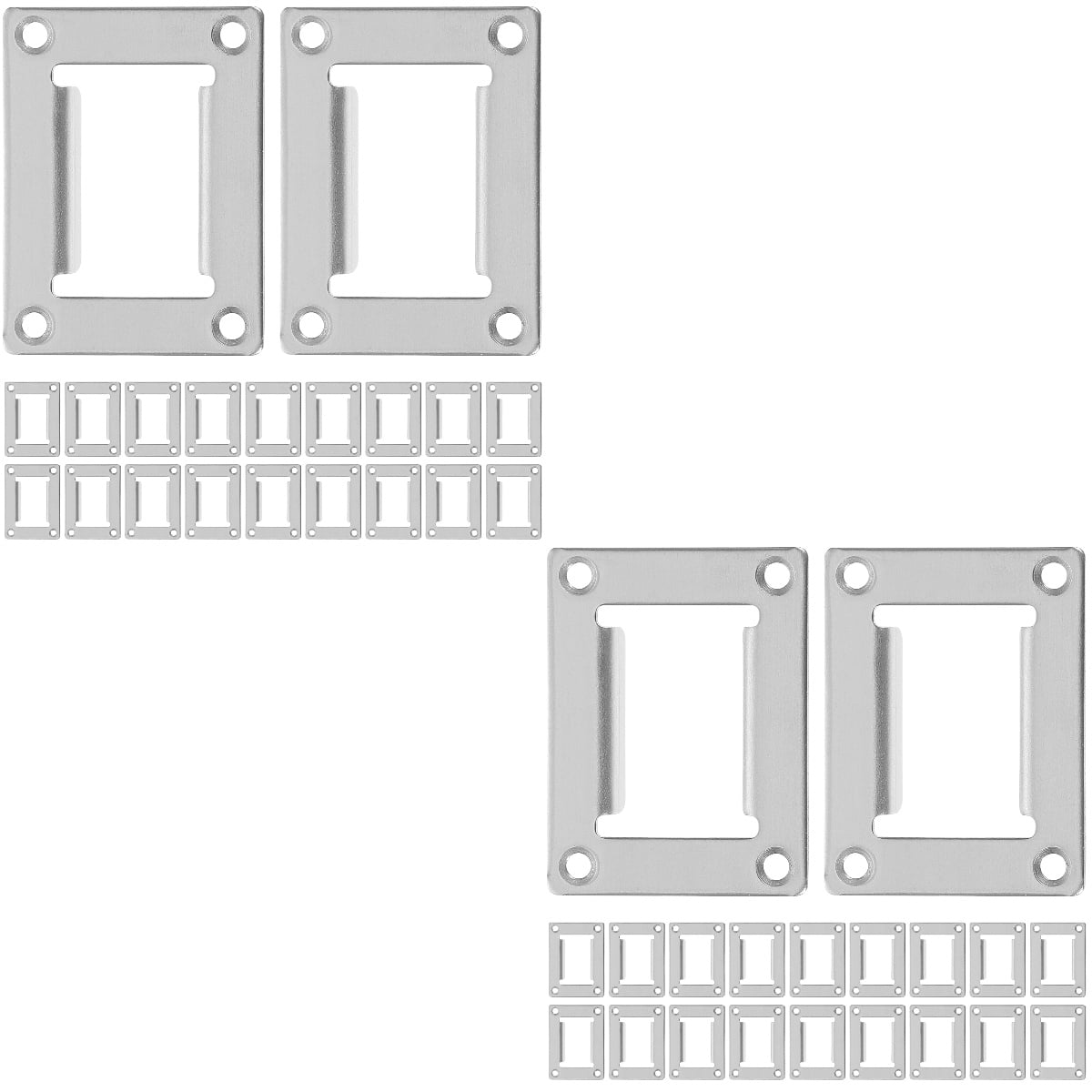 HOMEMAXS 40 pcs Door Deadbolt Strike Plates Stainless Steel Door Strike ...
