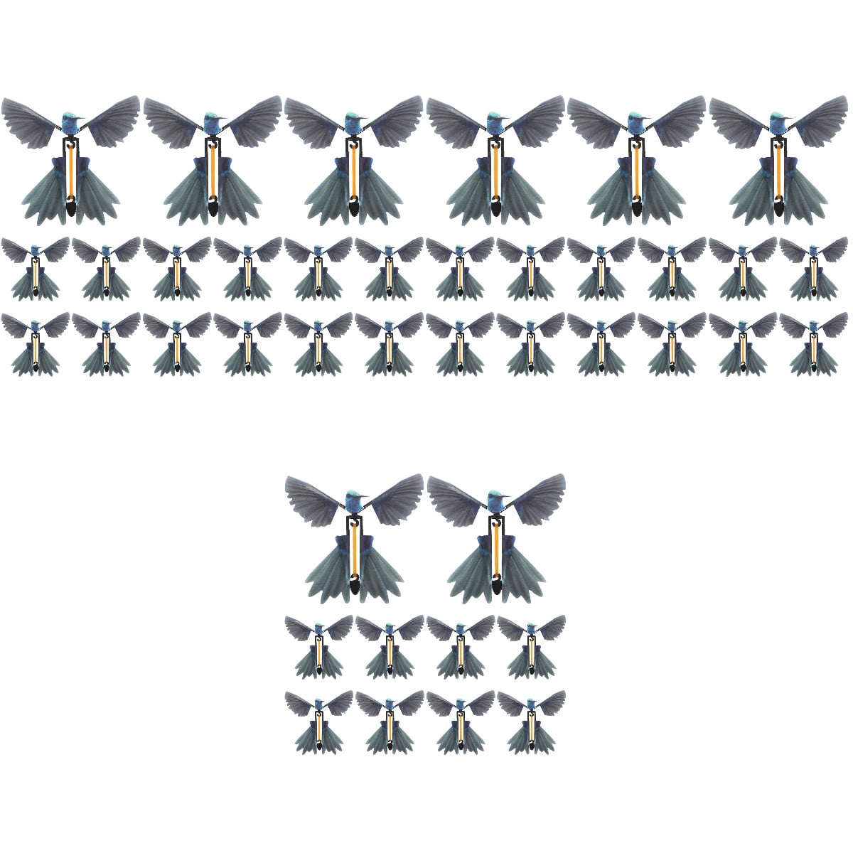 40 pcs Flying Hummingbird Prank Toys Wind Up Flying Hummingbird ...