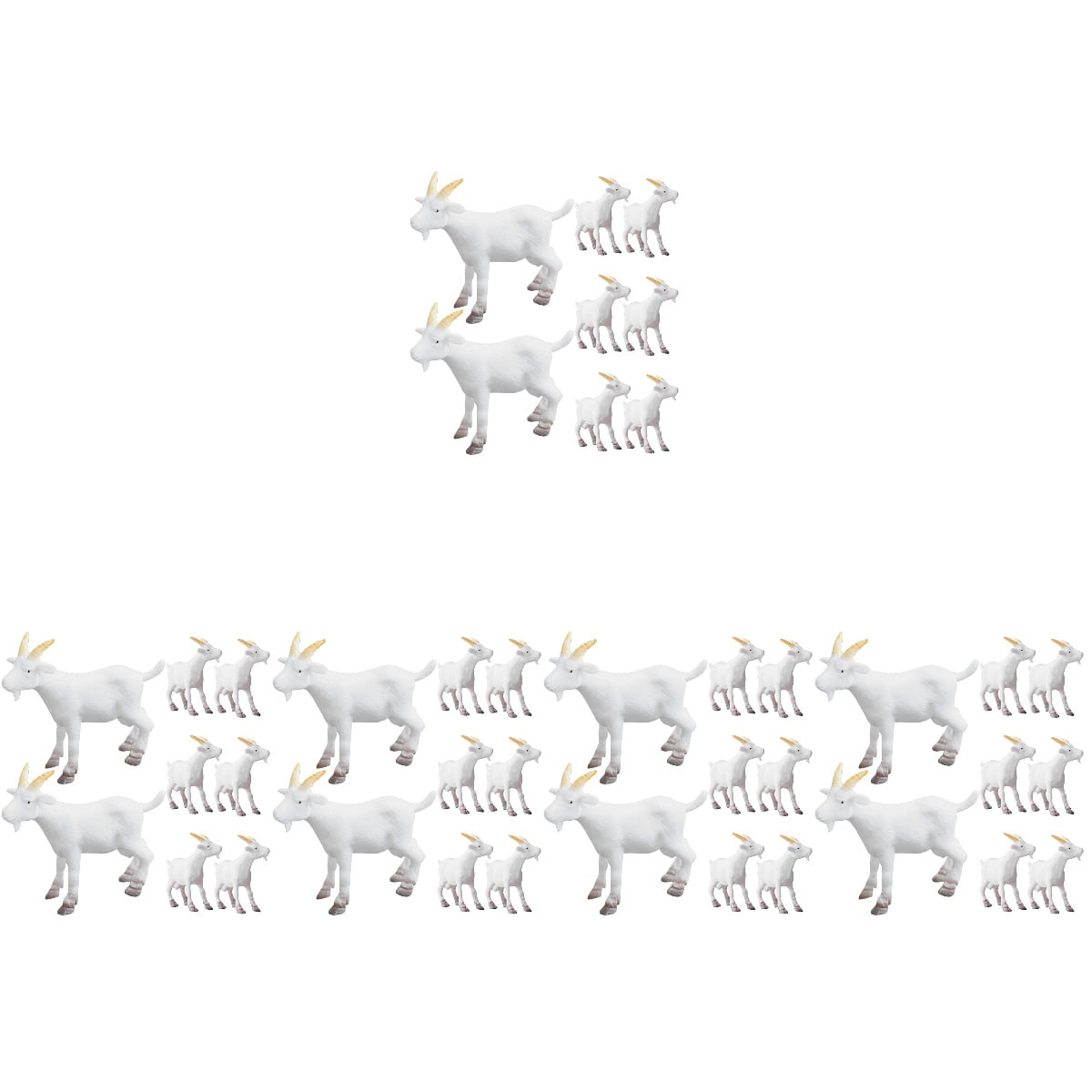 40 pcs Goat Models Farmhouse Animal Models Cartoon Goat Figurines Micro ...