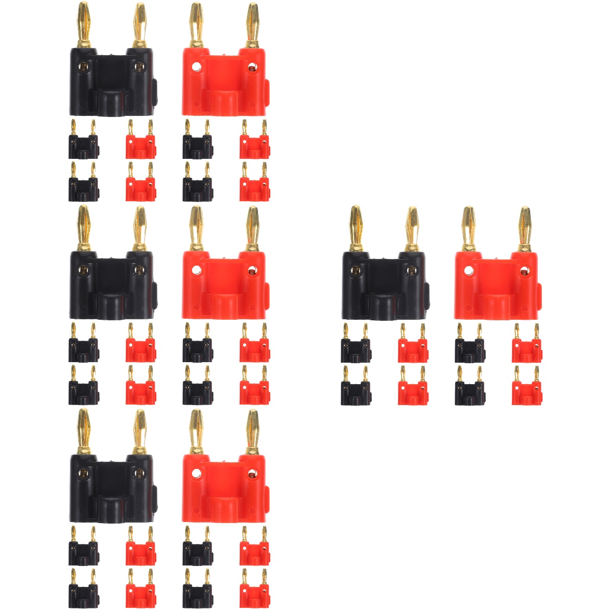 HOMEMAXS 40 pcs Gold Plated Banana Audio Plug Dual Banana Plug Audio ...