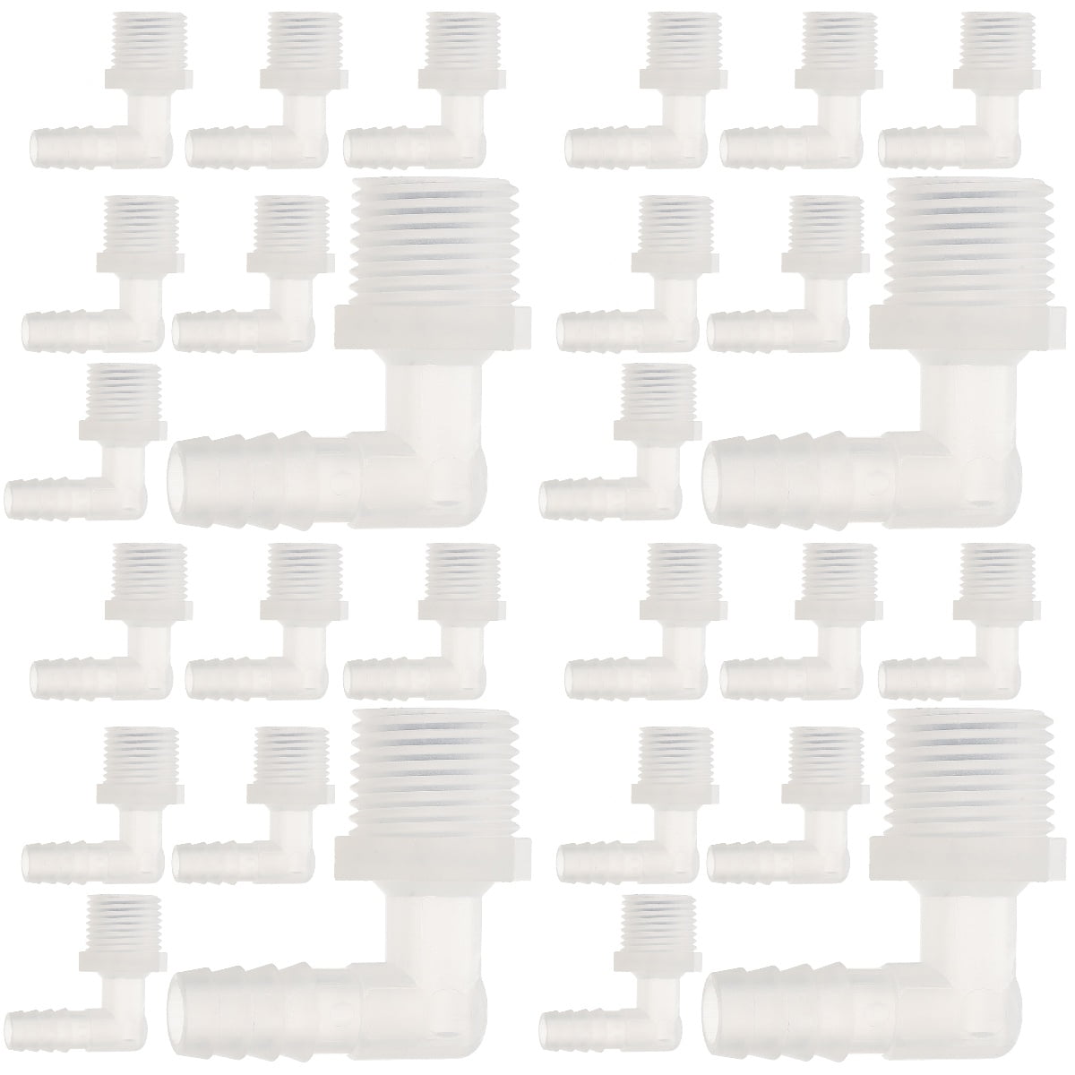 HOMEMAXS 40 pcs Hose Barb Fitting Elbow Hose Barb Joint Adapters for ...