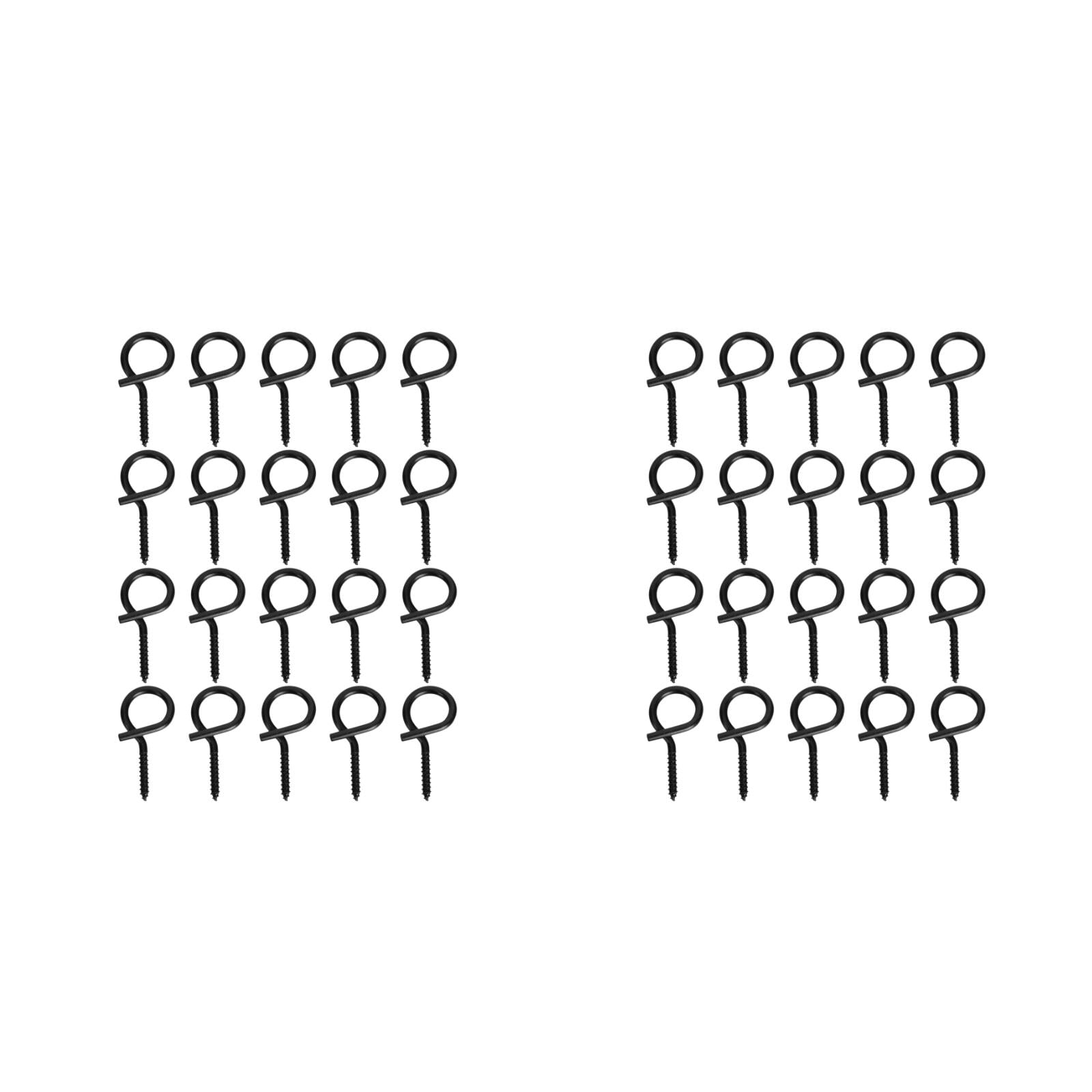 HOMEMAXS 40 pcs Iron Heavy Duty Screw Eyelet Screws Eyebolts ...
