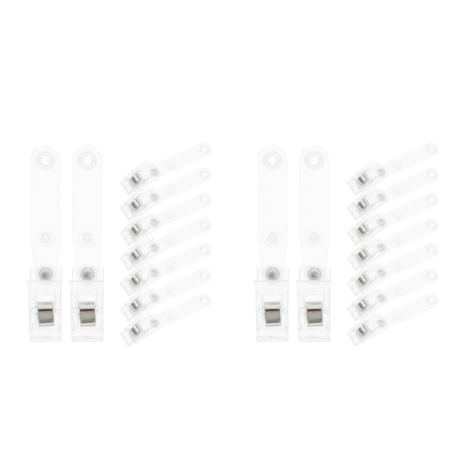 HOMEMAXS 40 pcs Small Badge Holders with Clear Straps, Plastic Name ...