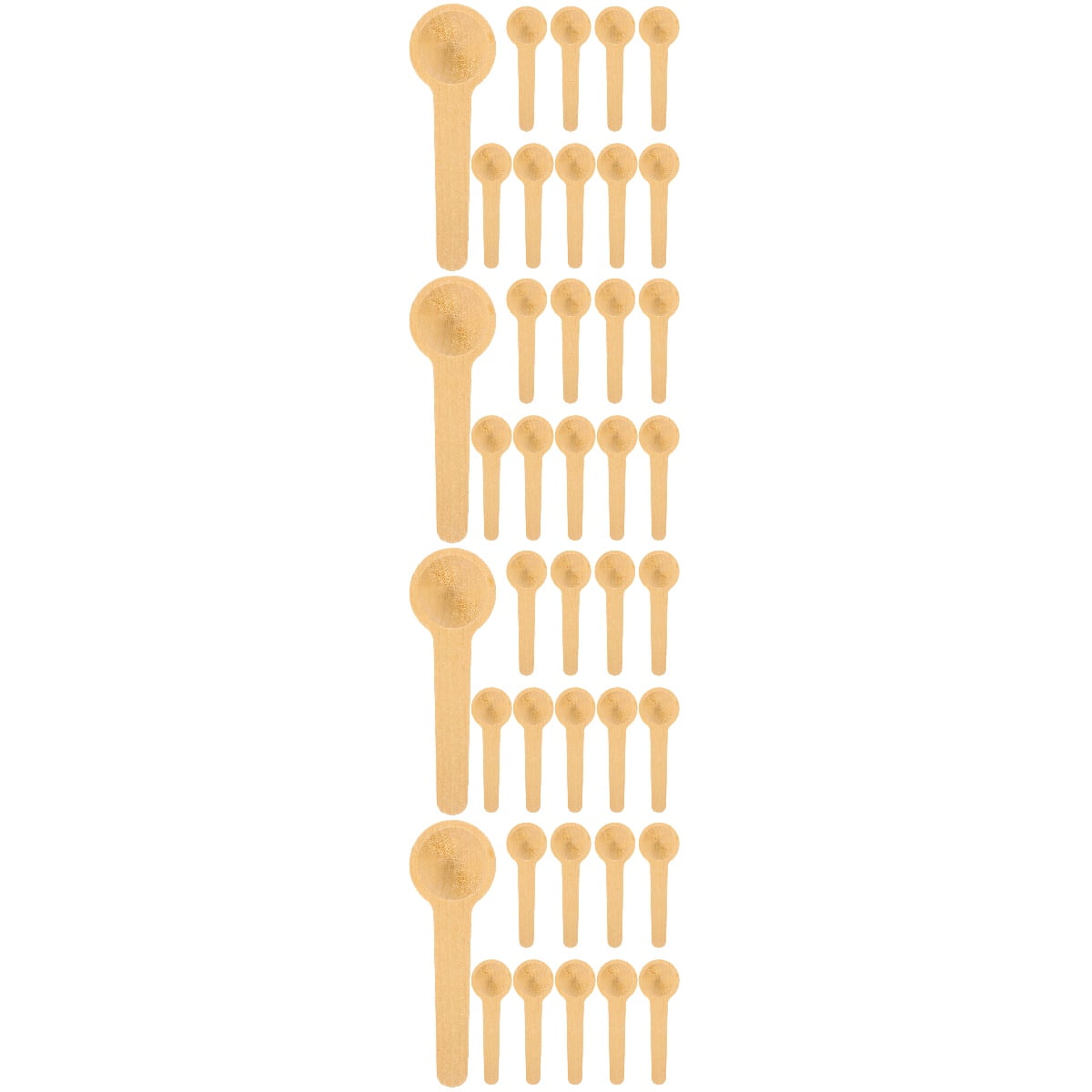 HOMEMAXS 40 pcs Small Tea Spoons Multipurpose Wooden Spoons Mini ...