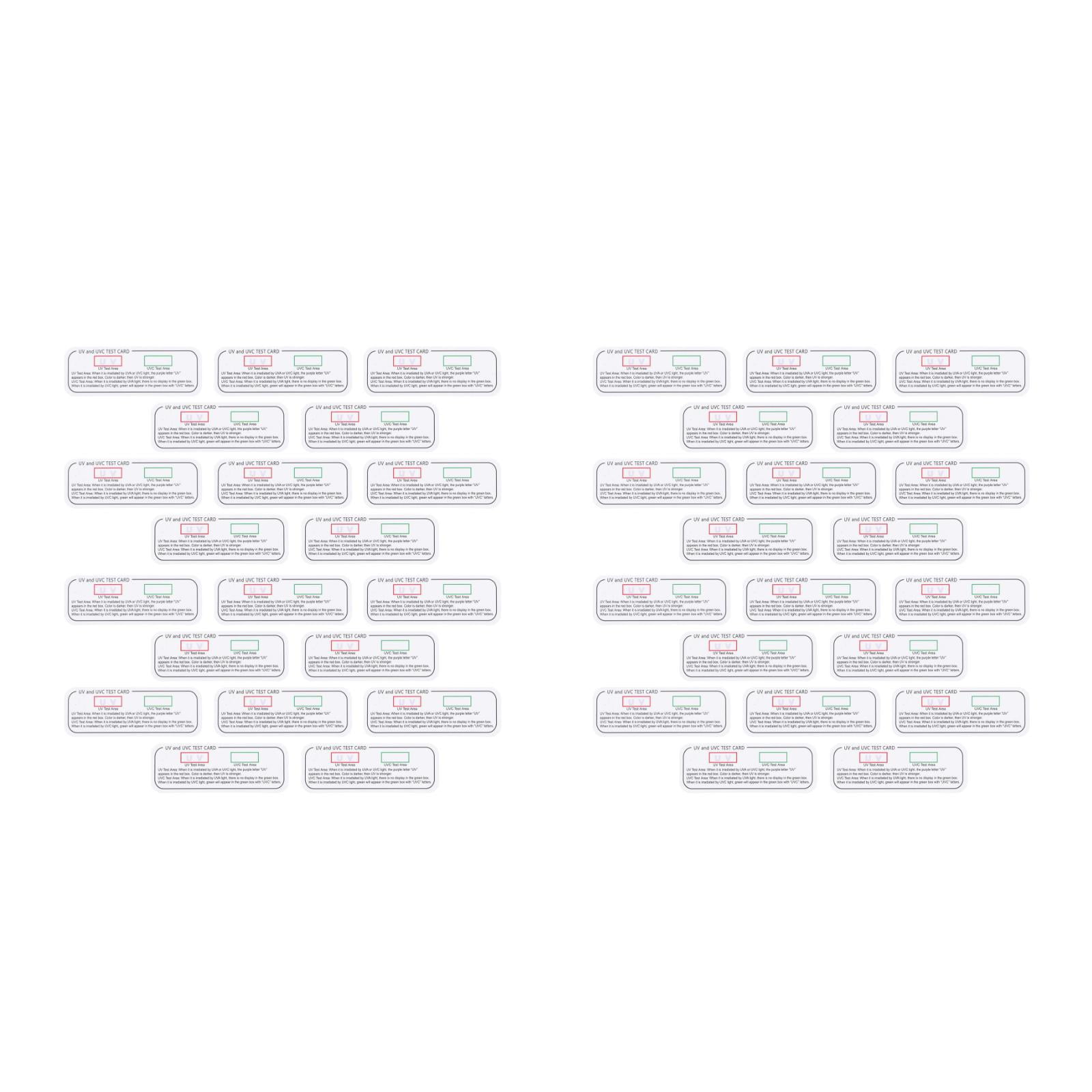 Homemaxs 40 Pcs Uva And Uvc Light Detection Uv Testing Cards For Uv Light Measurement Light