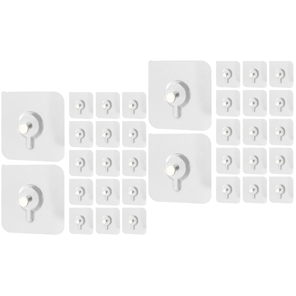 HOMEMAXS 40 pcs Wall Sticky Hook Punch Free Pictures Hooks Key Hanger ...