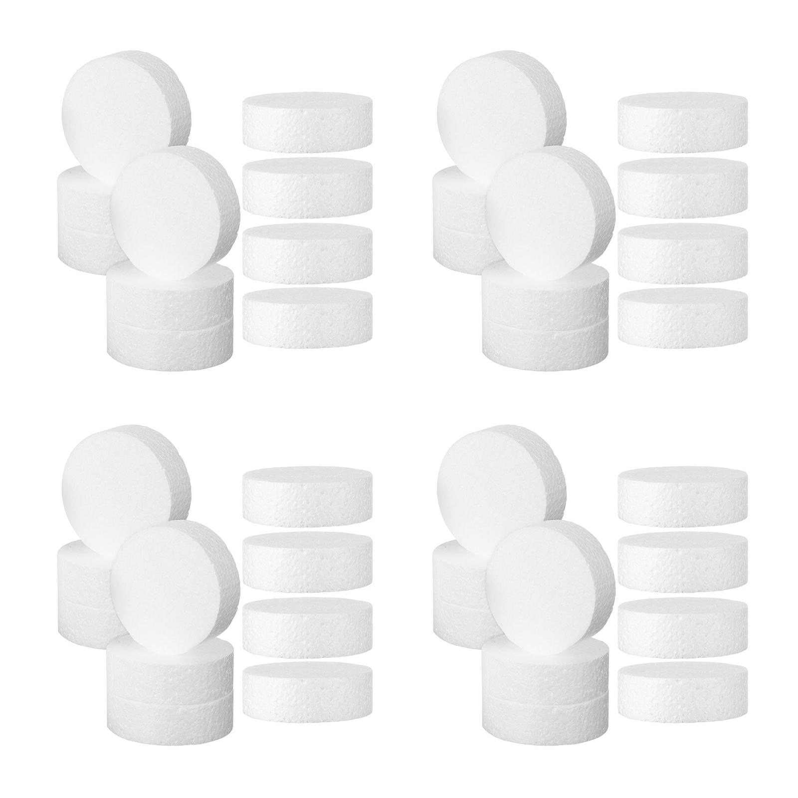 HOMEMAXS 40 pcs White Foam Cylinder Blocks DIY Polystyrene Foam ...