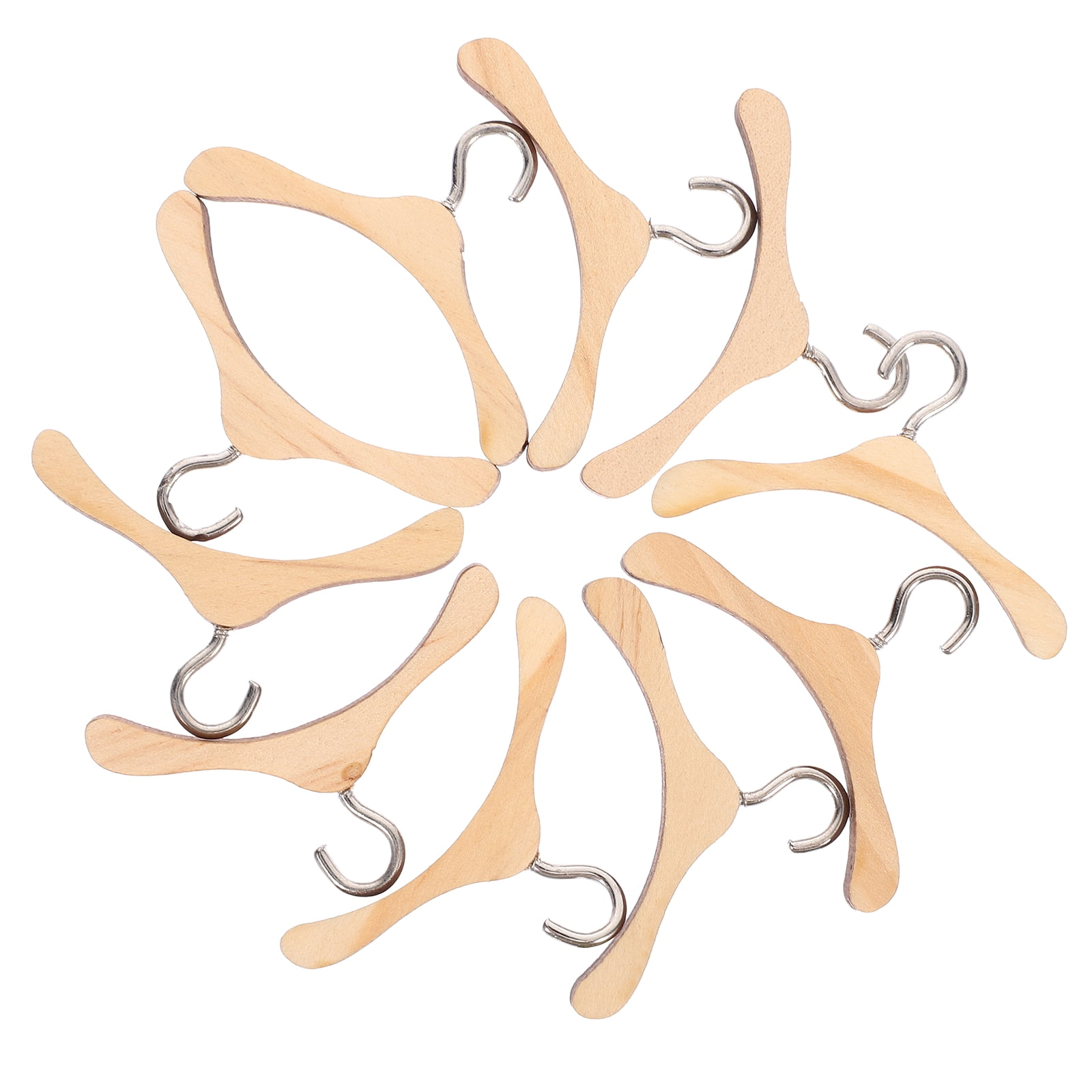 HOMEMAXS 40 pcs Wooden Dolls Clothes Hanger Children Dress Hanger Coat ...