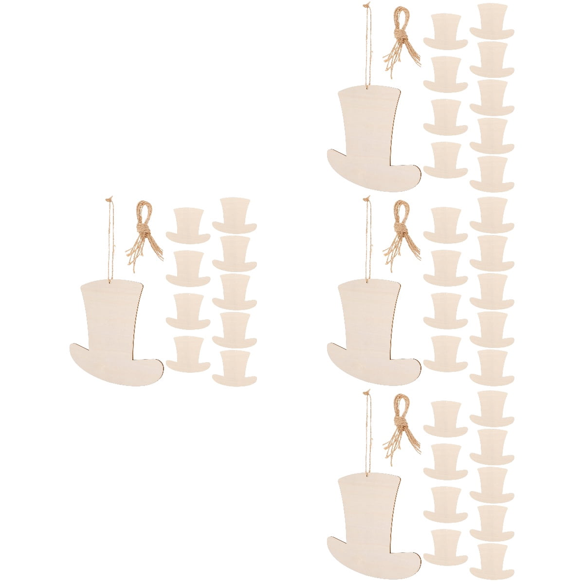 40 pcs Wooden Hat Embellishments Blank Wood Hat Embellishments DIY ...