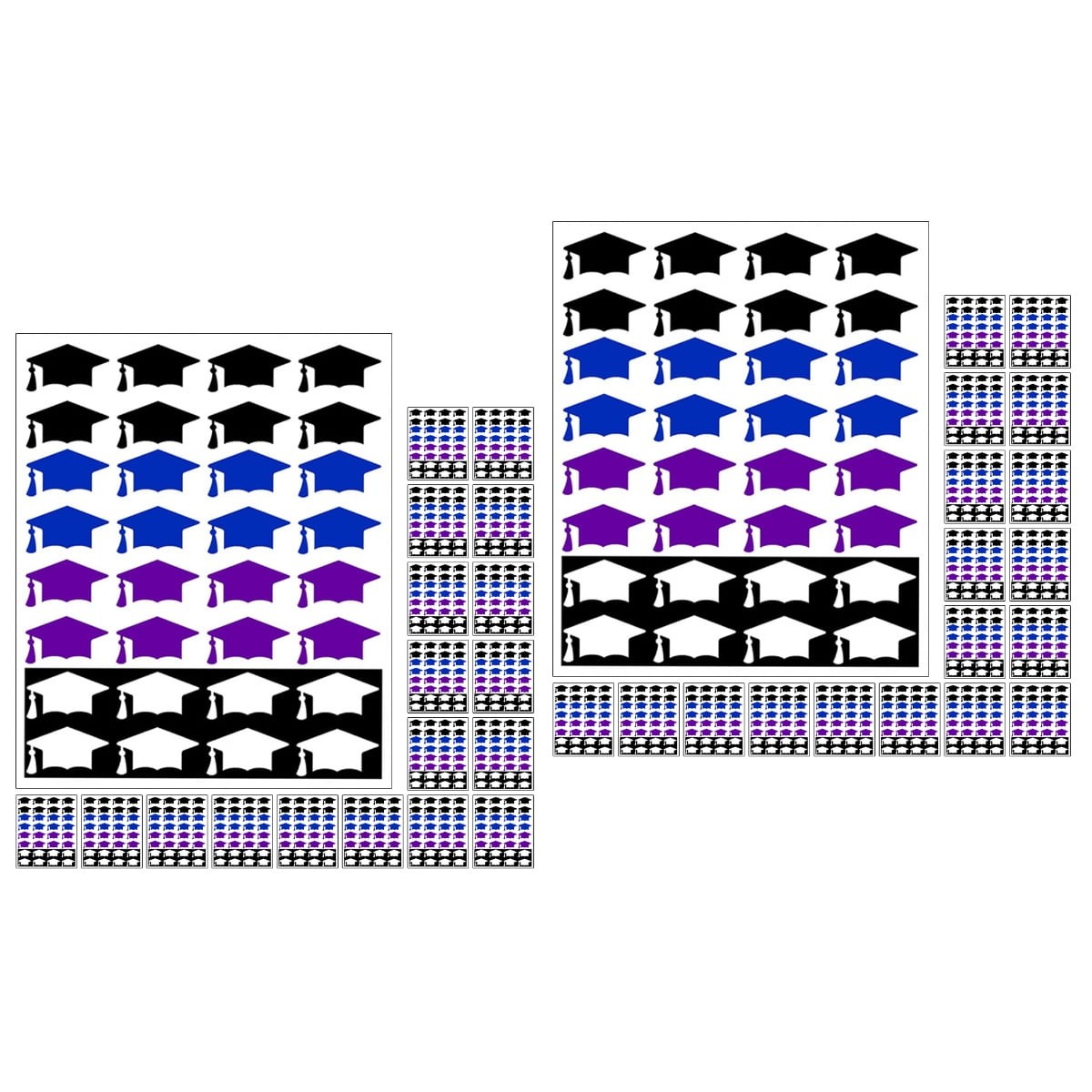 HOMEMAXS 40 sheets of Graduation Cap Stickers Cap Shaped Adhesive ...