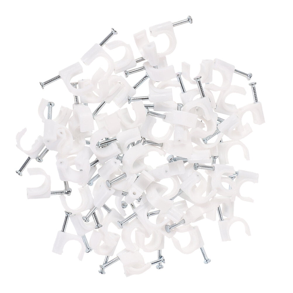 HOMEMAXS 400 Pcs Clamp Line Card Pipe Cable Adhesive Wire Clips Thread ...