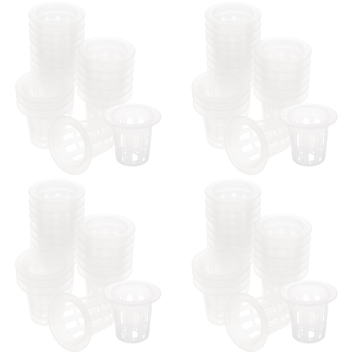 HOMEMAXS 400 pcs Garden Slotted Mesh Net Cups Plastic Gardening Plant ...