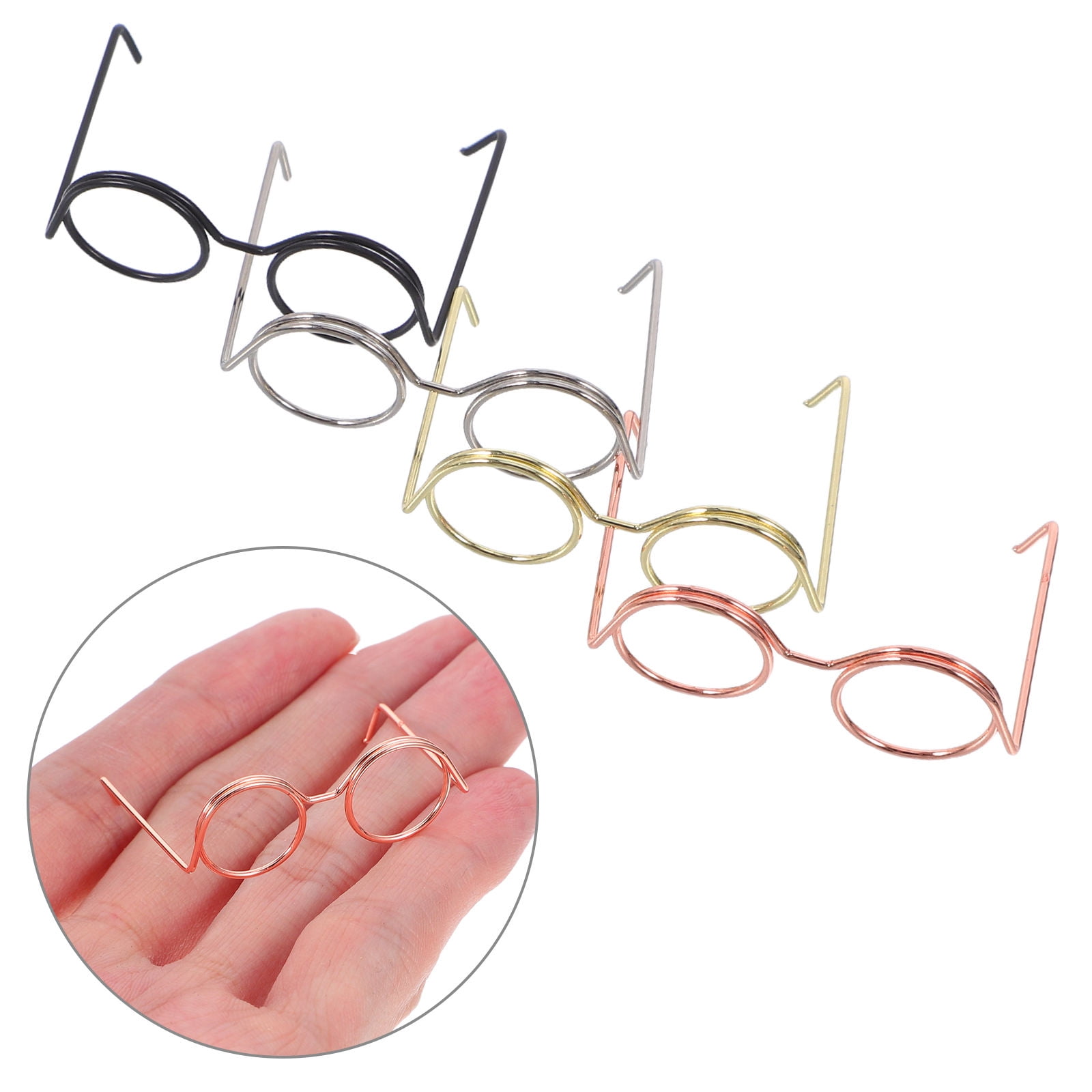 40pcs Mini Glasses For Dolls Lightweight Metal Frame Eyewear Miniature ...