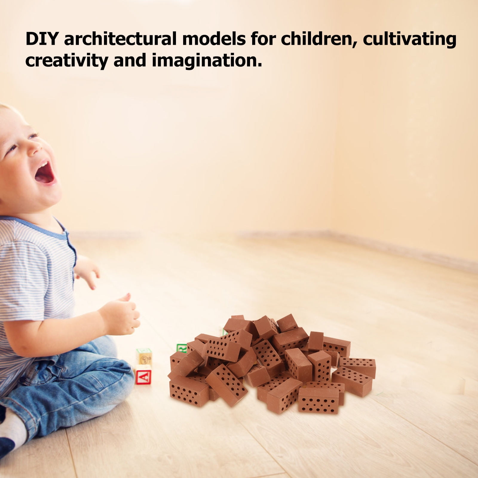 HOMEMAXS 40pcs Miniature Bricks Pottery Clay Mini Bricks Model Micro ...