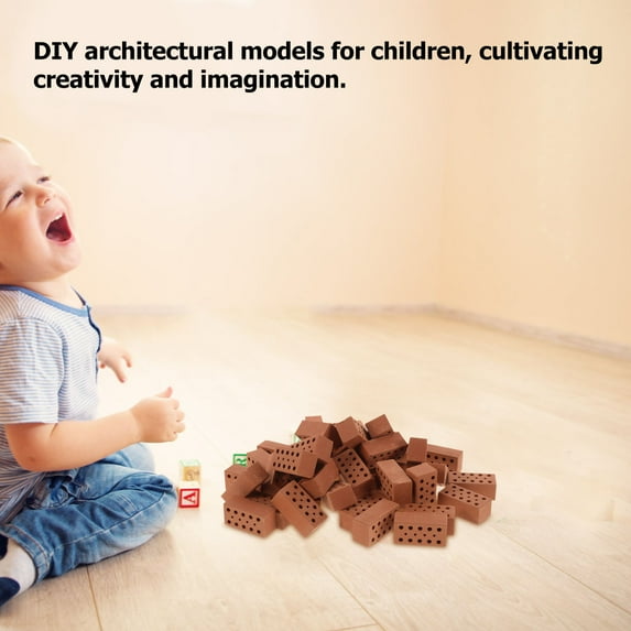 HOMEMAXS 40pcs Miniature Bricks Pottery Clay Mini Bricks Model Micro ...