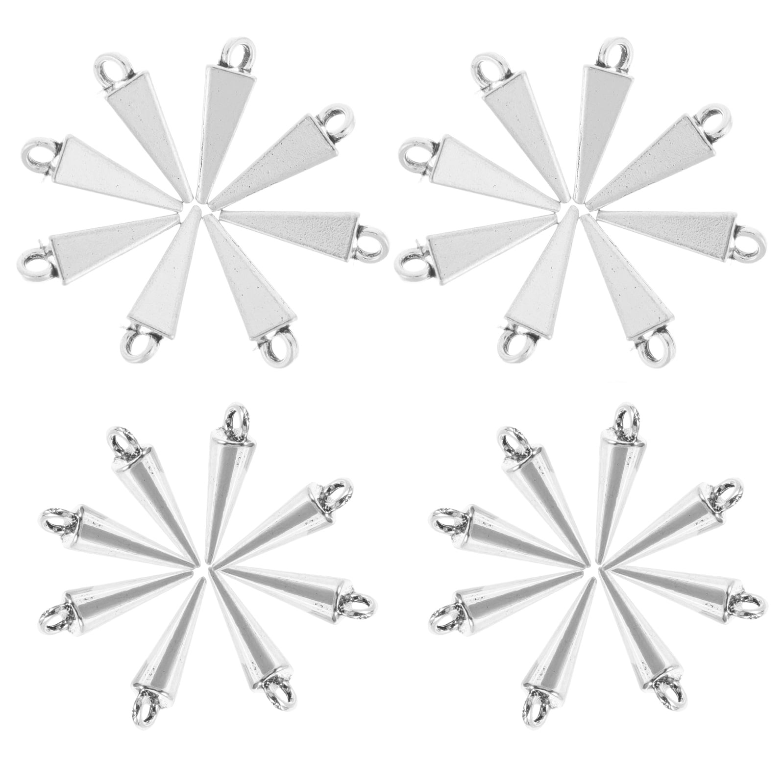 HOMEMAXS 40pcs Zinc Alloy Metal Cone Pendants Diy Jewelry Making Charms ...