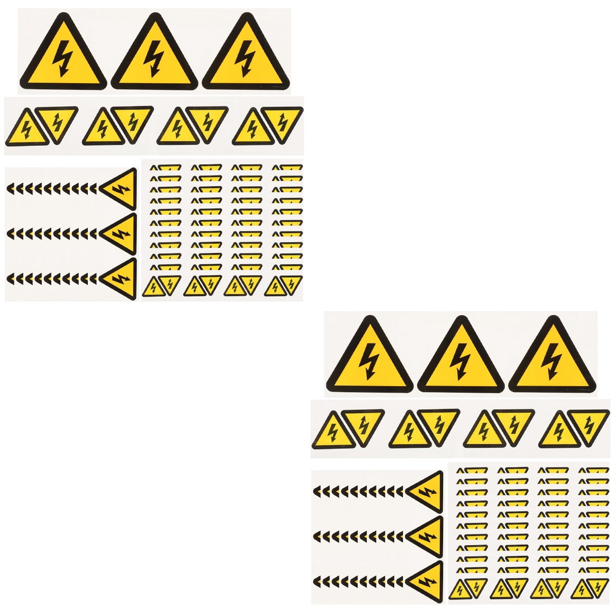 HOMEMAXS 48 Pcs Self Adhesive Caution Stickers Electric Warning Labels ...