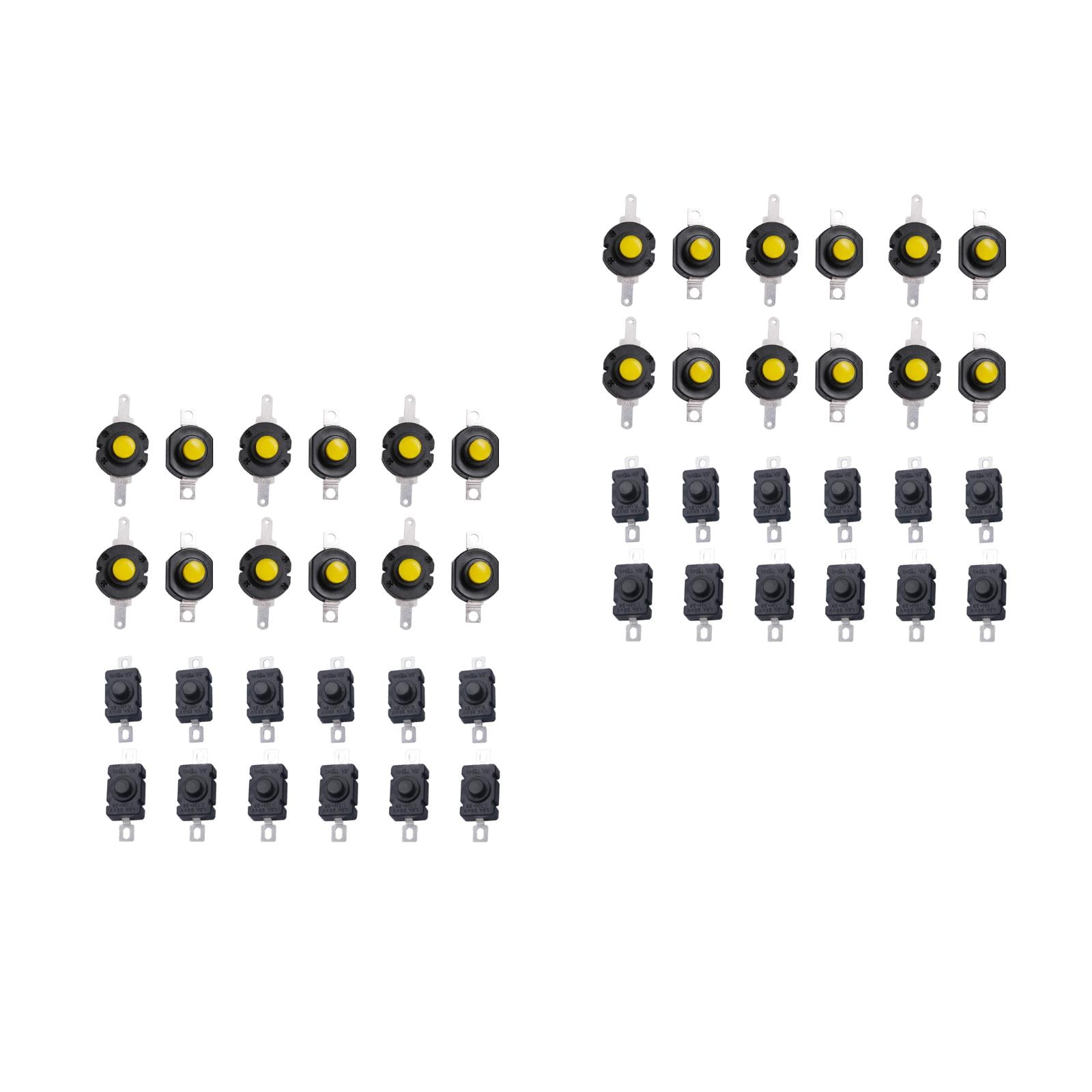 HOMEMAXS 48 Pcs Torch Push Button Self Locking Torch Button Mini ...