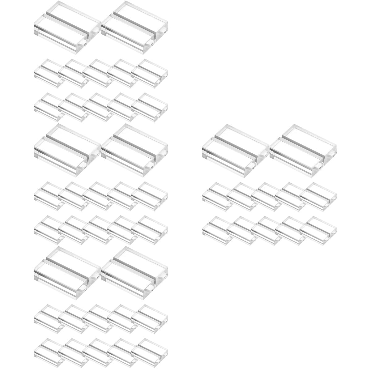 HOMEMAXS 48 pcs Acrylic Card Display Stand Clear Acrylic Table Number ...