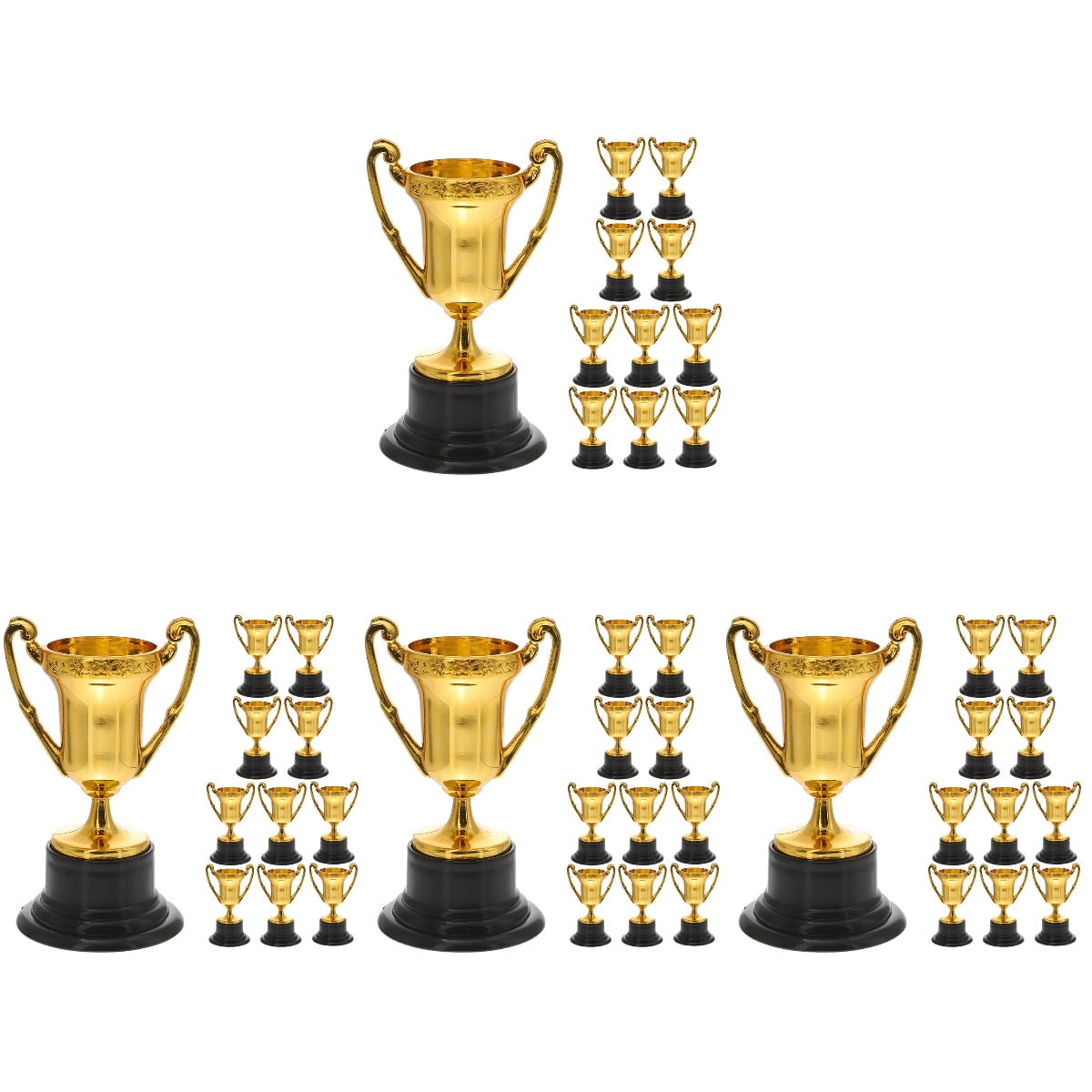HOMEMAXS 48 pcs Trophy Cup Party Competition Plastic Trophy Shaped ...