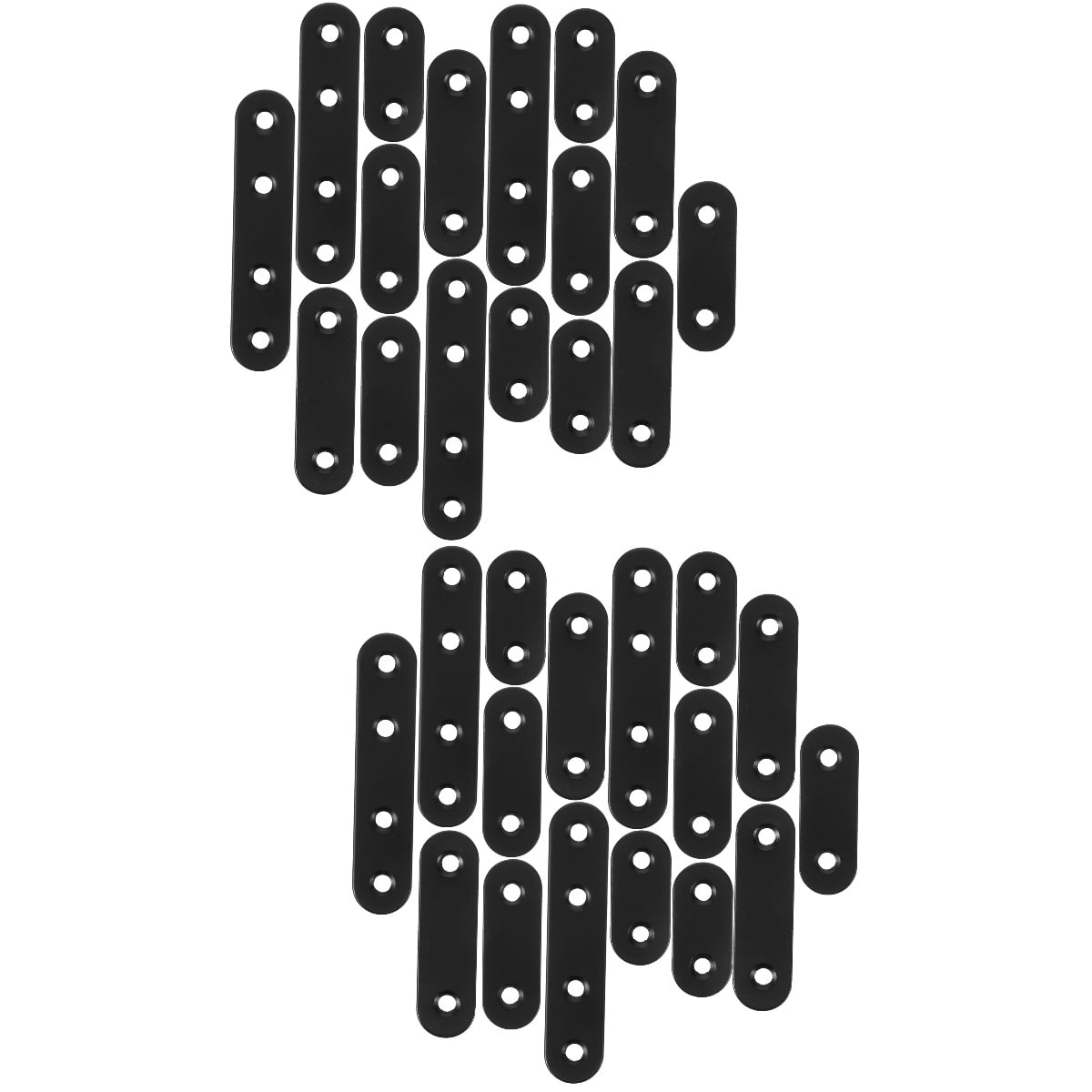 HOMEMAXS 48 pcs Flat Plate Brackets Straight Flat Braces Metal Brace ...
