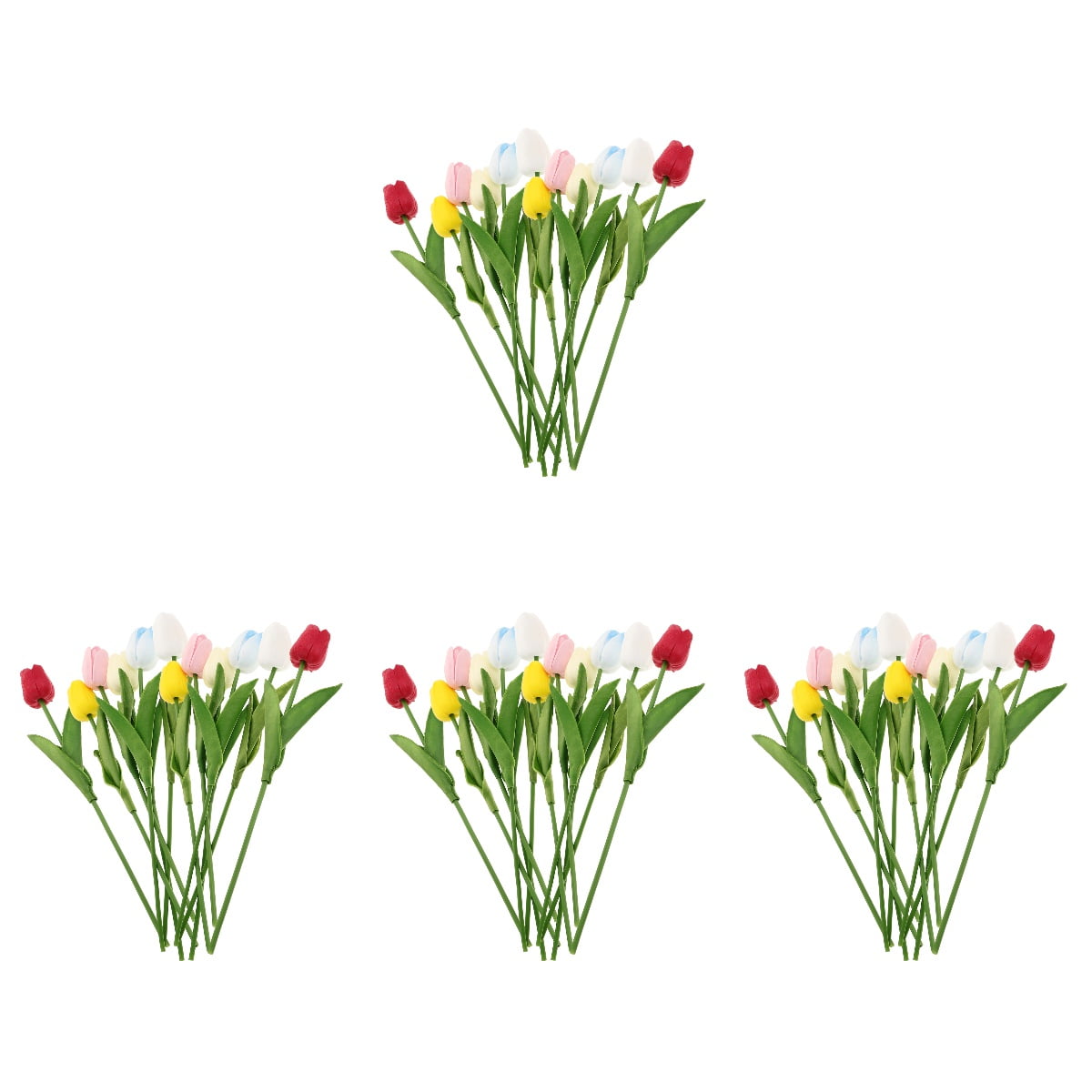 HOMEMAXS 48 pcs Highly Simulation Tulips Flowers Artificial Tulips ...