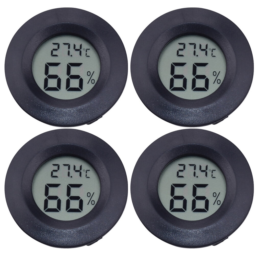 4PC Round Digital Hygrometer Thermometer Embedded Electronic Digital ...