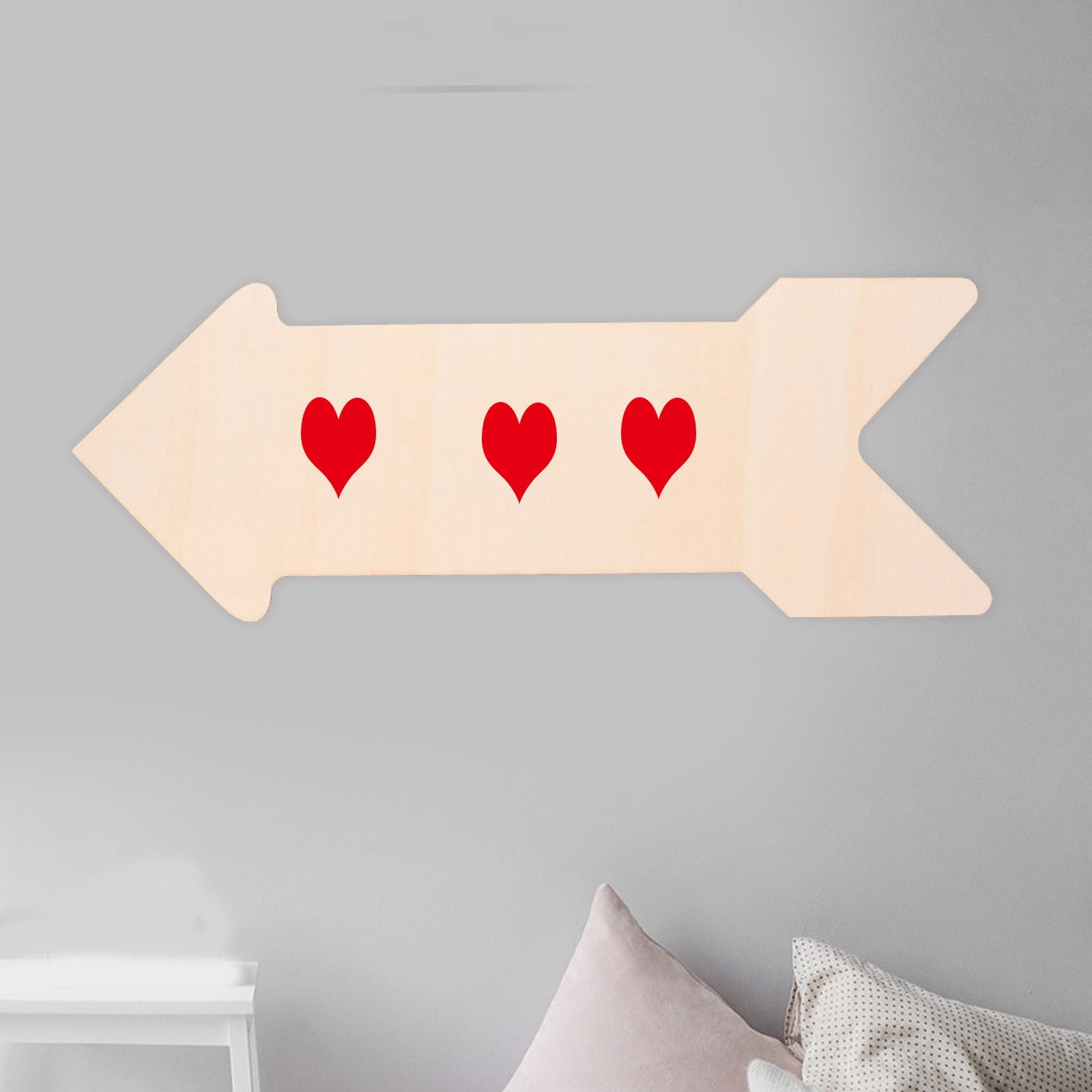HOMEMAXS 4PCS DIY Wooden Arrow Cutouts for Painting Unfinished Arrow ...