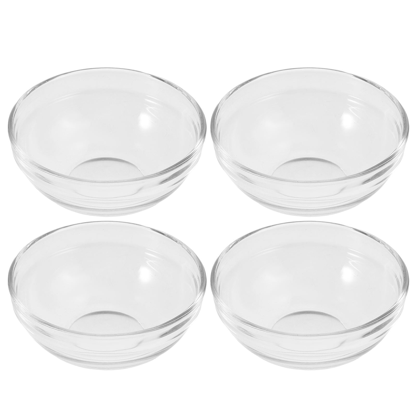 4PCS Mini Glass Bowls Small Prep Dishes Stackable Dipping Bowls for ...