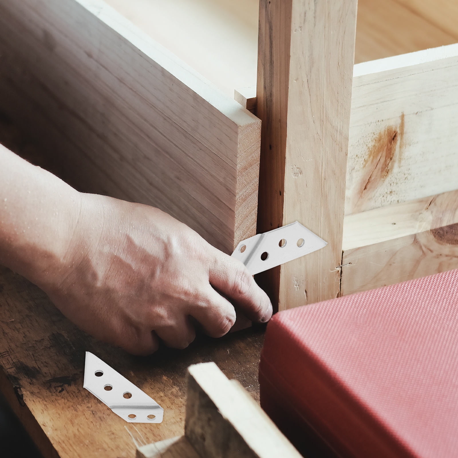 HOMEMAXS 4PCS Universal Stainless Steel Furniture Corner Connector ...