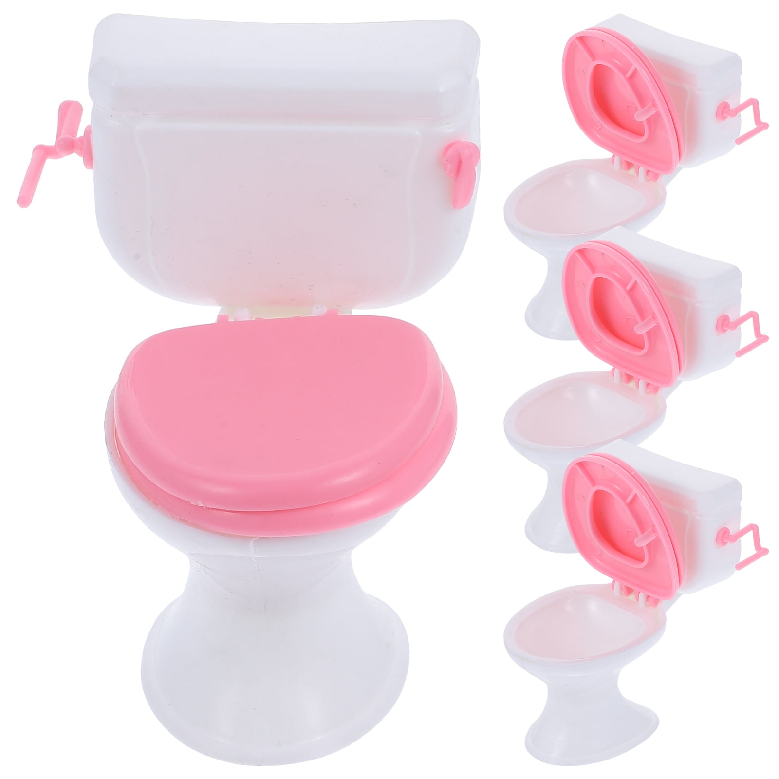 HOMEMAXS 4Pcs Miniature Toilet Toy Mini House Toilet Decor Mini House ...