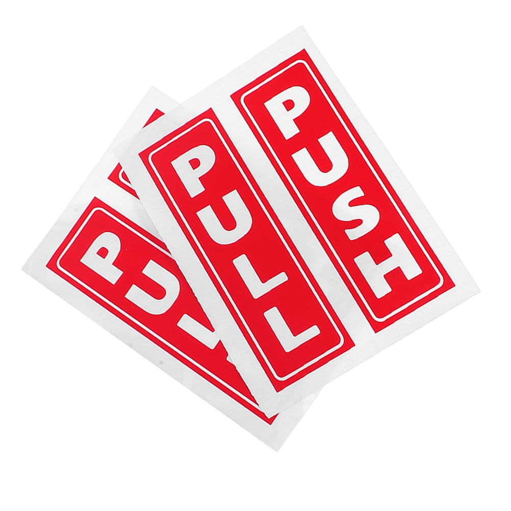 HOMEMAXS 4Pcs Push Pull Door Stickers Self-Adhesive Vinyl Door Signs ...