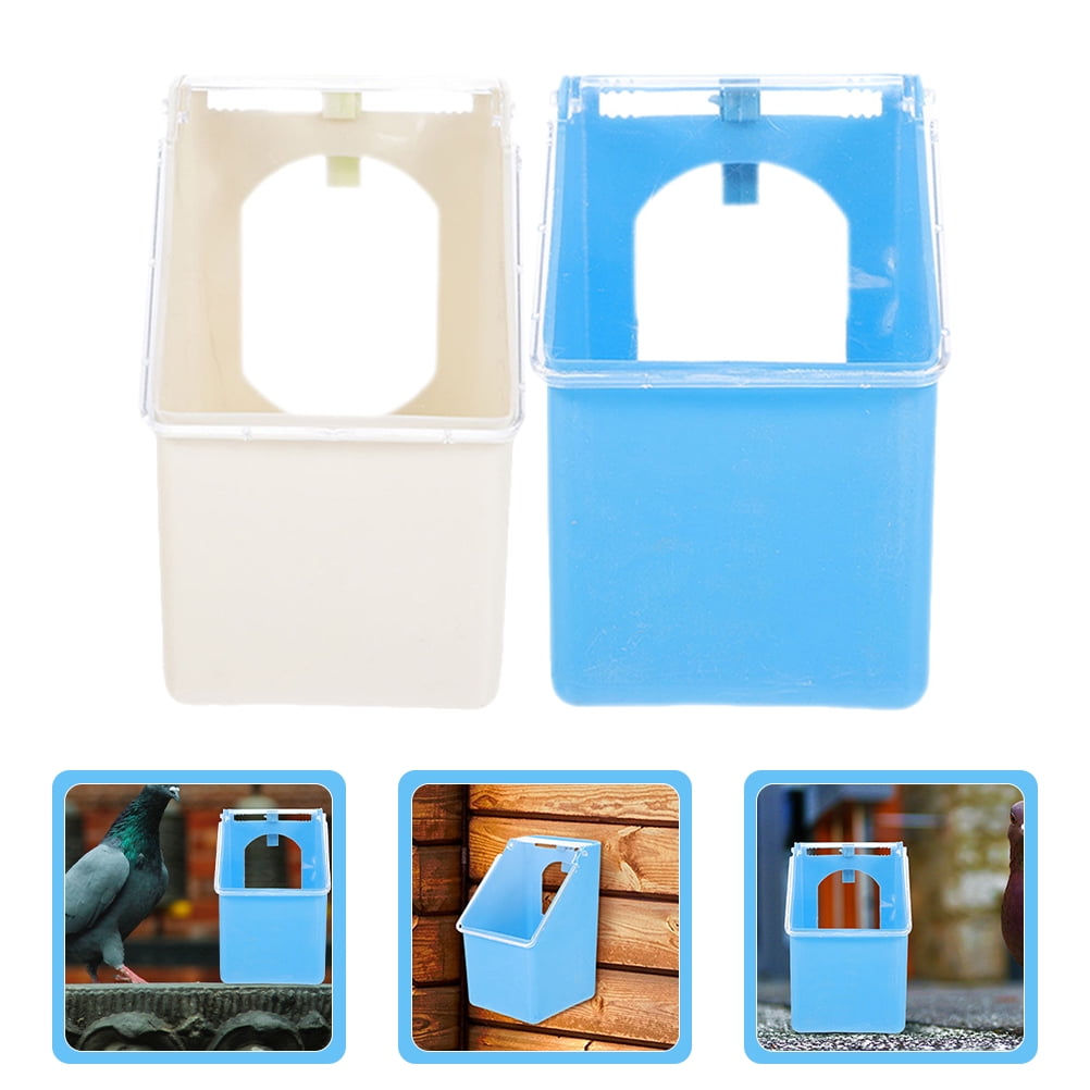 HOMEMAXS 4Pcs Quail Cage Feeder Quail Feeder Pigeon Feeder Pigeon ...