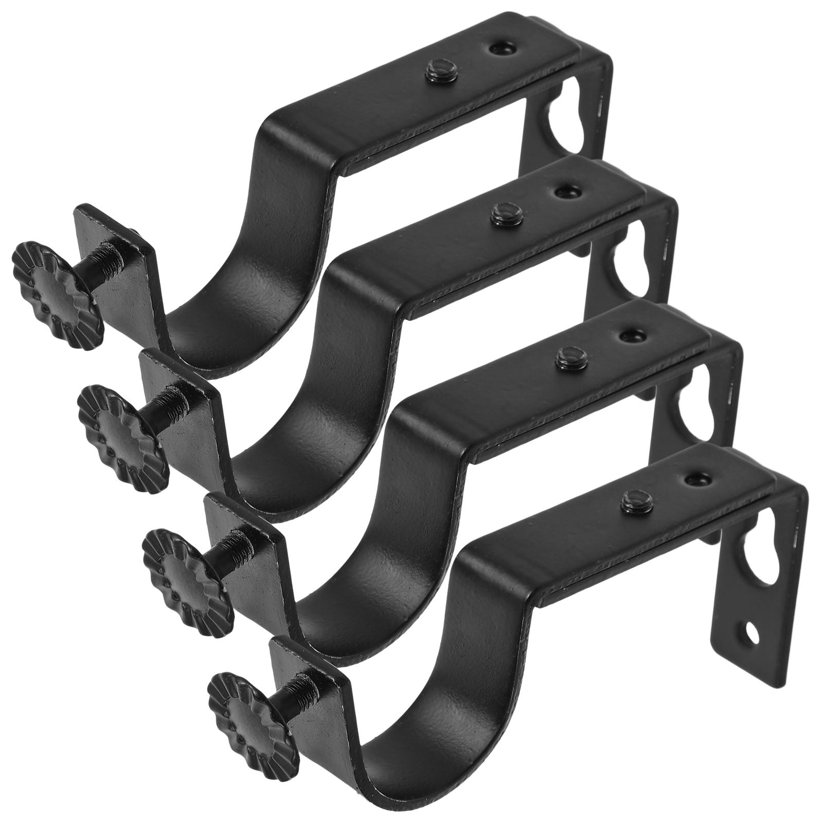 4pcs Adjustable Heavy Duty Metal Curtain Rod Brackets for Home Dorm ...
