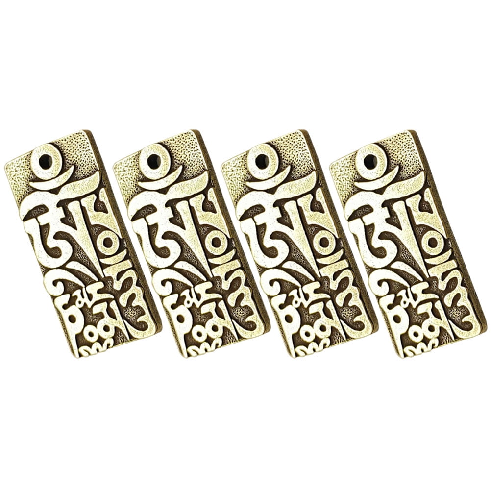 HOMEMAXS 4pcs Amulet Hanging Decor Antique Engraved Amulet Adornment ...
