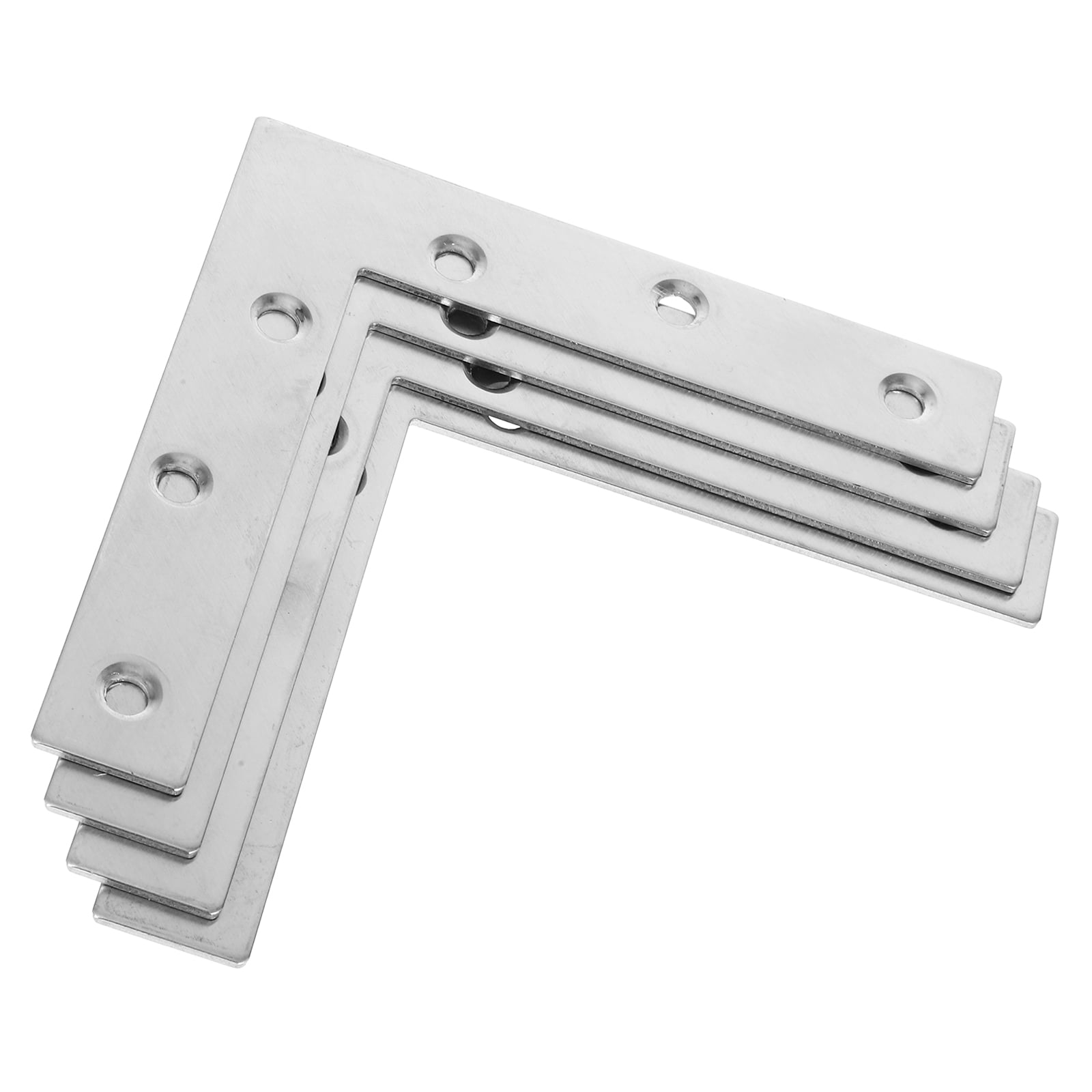 HOMEMAXS 4pcs Angle Brackets Stainless Steel L-shaped Flat Angle ...