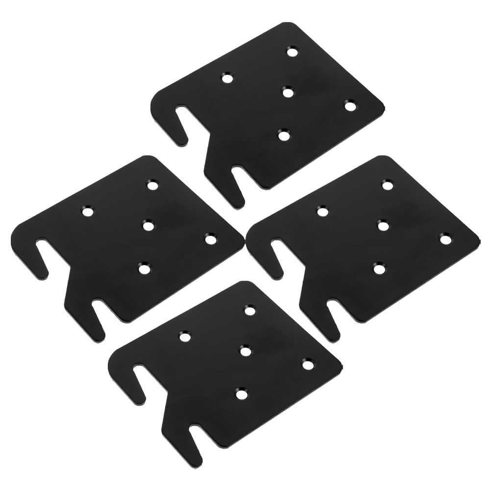 HOMEMAXS 4pcs Bed Rail Fastener Iron Bed Frame Rail Bracket Bed Rail ...