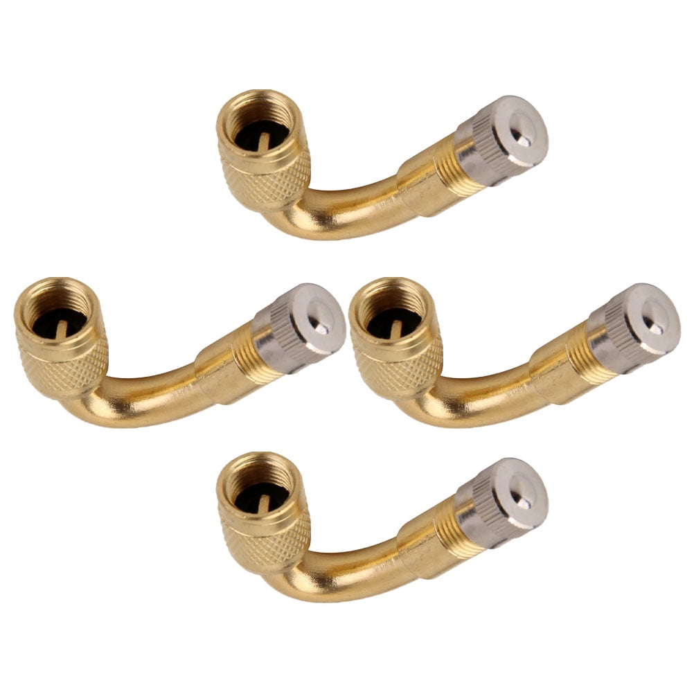 HOMEMAXS 4pcs Brass Wheel Tire Cap Extender Copper Valve Stem Extension ...