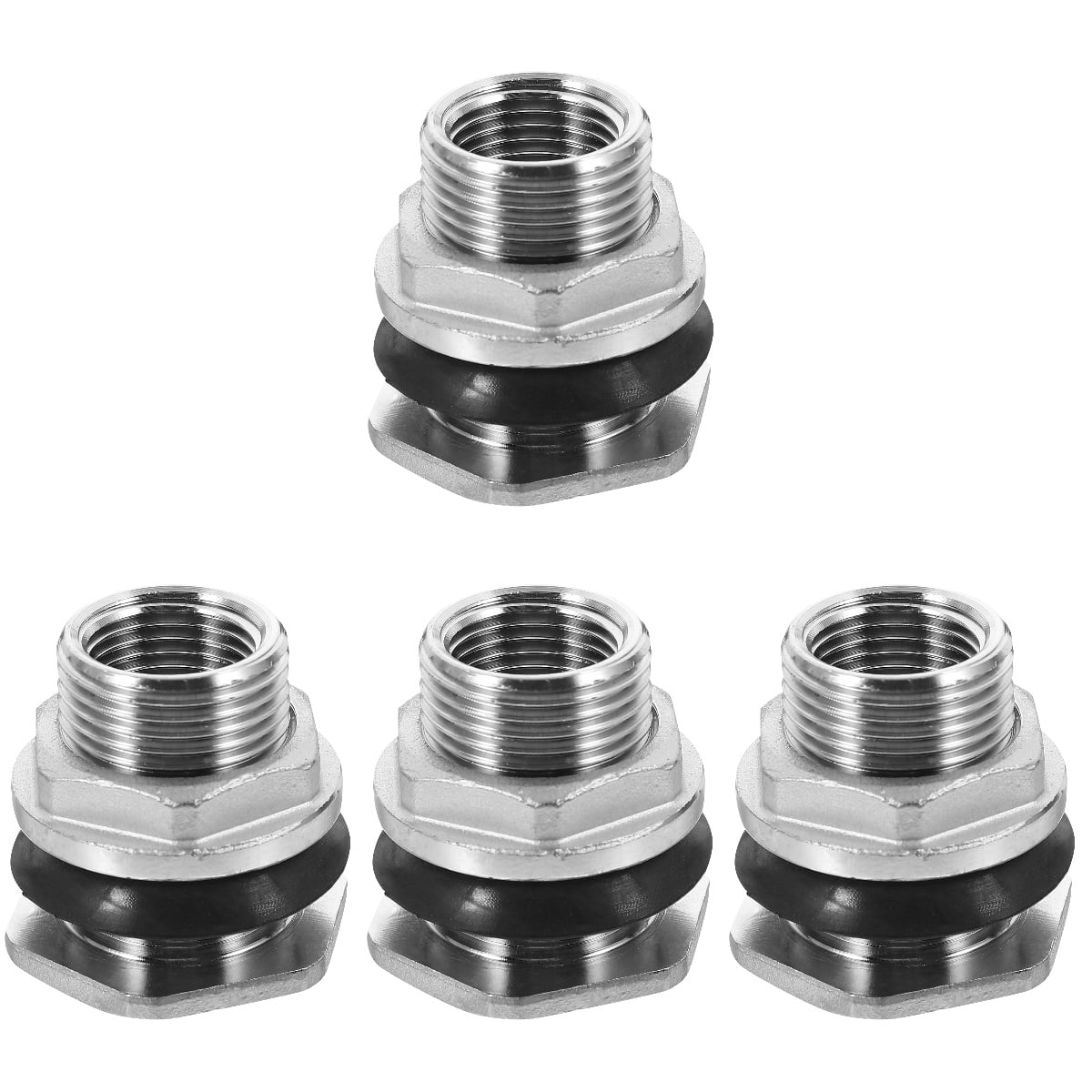 4pcs Bulkhead Fitting Water Tank Connector 1/2 Inch Pool Aquarium Connector Adapter - Walmart.com