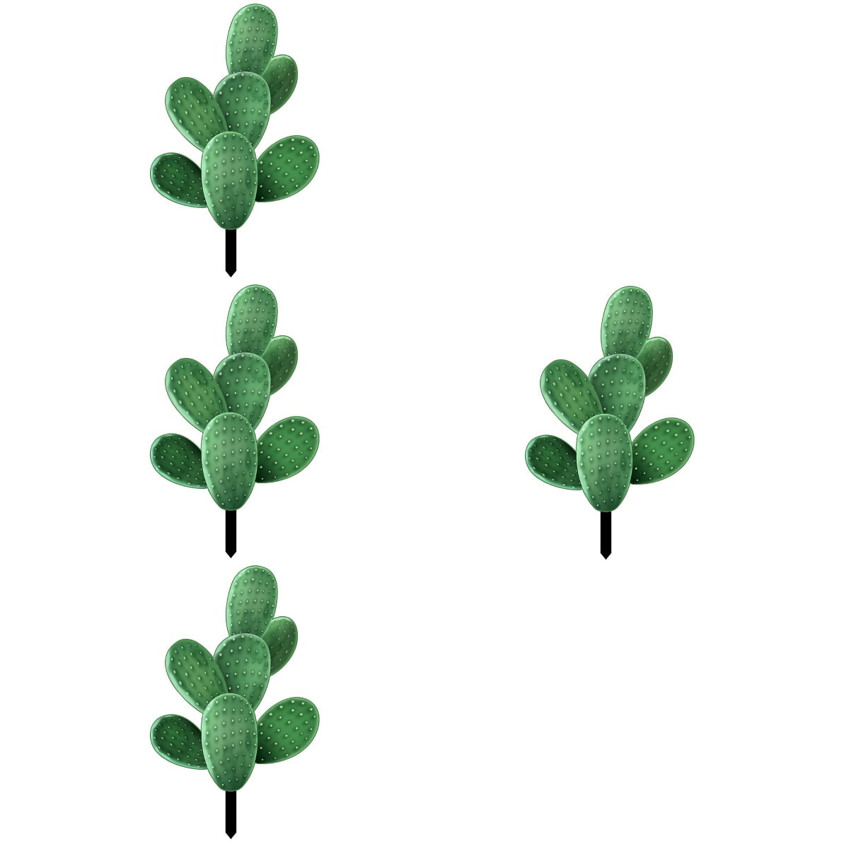 HOMEMAXS 4pcs Cactus Lawn Sign Stake Outdoor Garden Cactus Stake ...