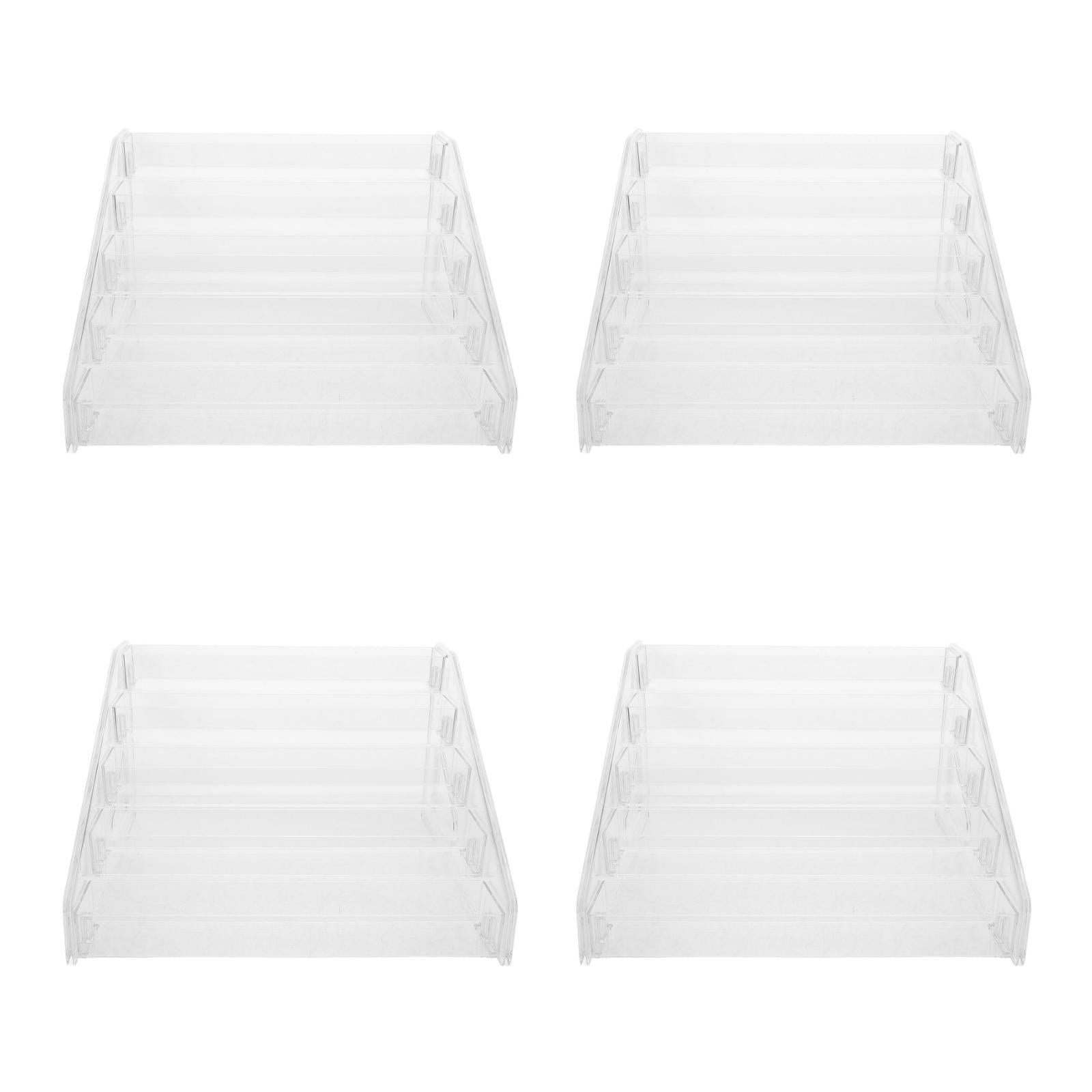 HOMEMAXS 4pcs Clear Acrylic Display Platform 5 Layers Display Tower ...